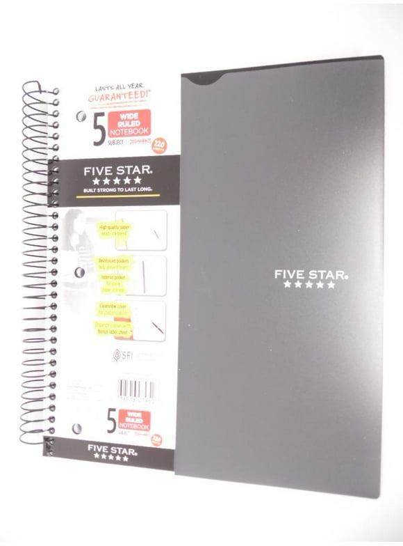 5-Subject Spiral Notebooks in Spiral Notebooks - Walmart.com