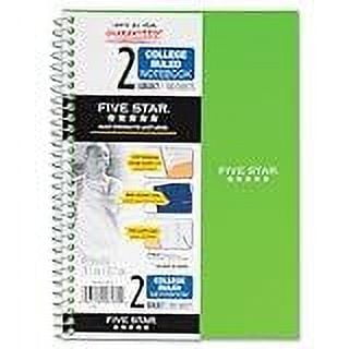 Five Star Spiral Notebook, College Ruled, 2 Subject, 6 x 9.5 Inches ...
