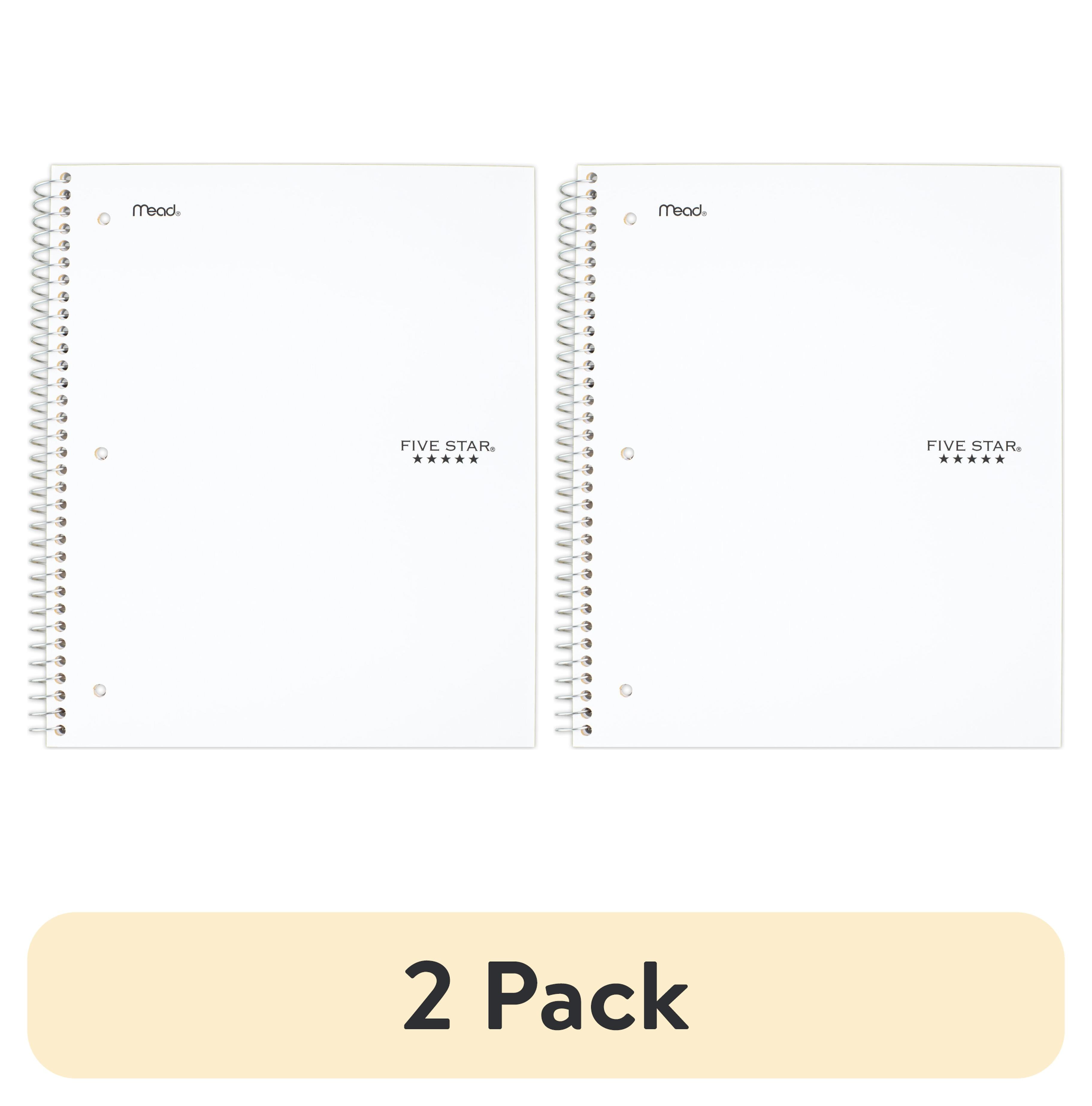 (2 pack) Five Star Spiral Notebook Plus Study App 1 Subject College ...