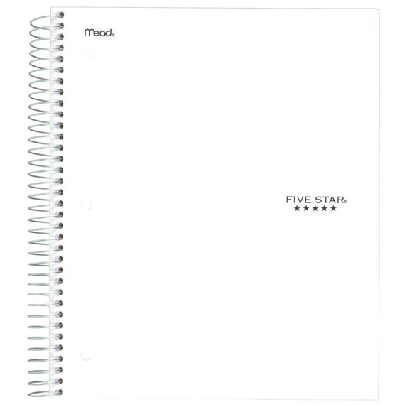 Five Star Spiral Notebook + Study App, 5 Subject, College Ruled, 8.5" x ...