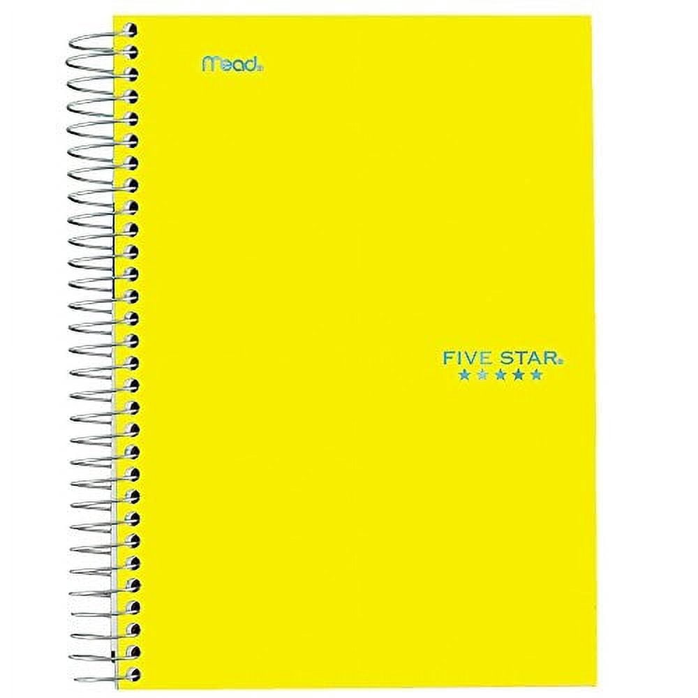 Five Star Spiral Small Notebook, 5 Subject, College Ruled Paper, 180 ...