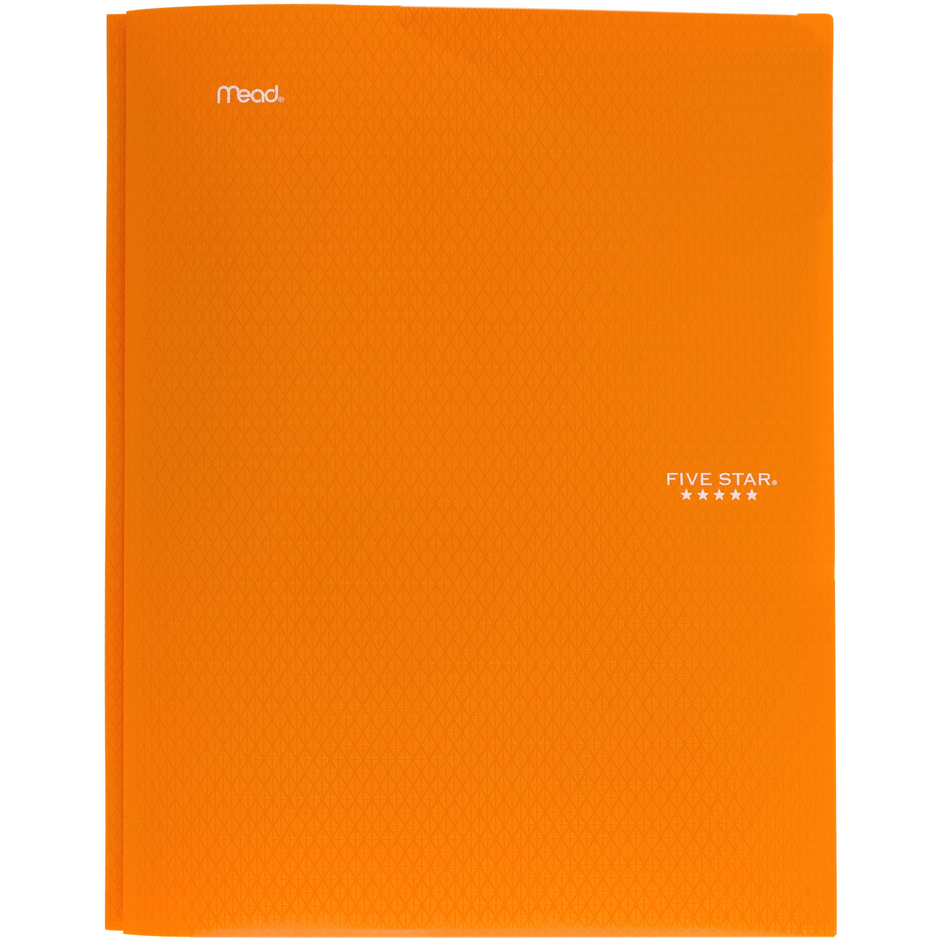 Five Star Stay-Put Pocket & Prong Folder, Orange (34443) - Walmart.com