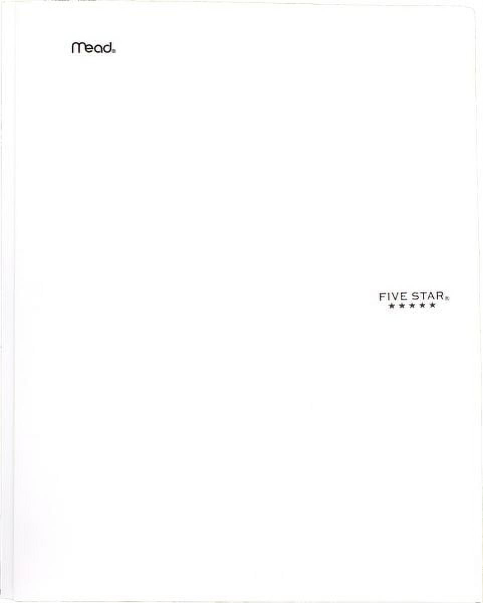 Five Star Heavy Duty Stay-Put Pocket & Prong Folder, Solid White, Three ...
