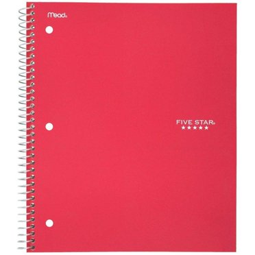 Five Star Durable Spiral Notebook with College Ruled, Perforated Sheets ...