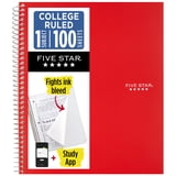 Five Star Recycled Spiral 1 Subject Notebook, College Ruled, with Study ...