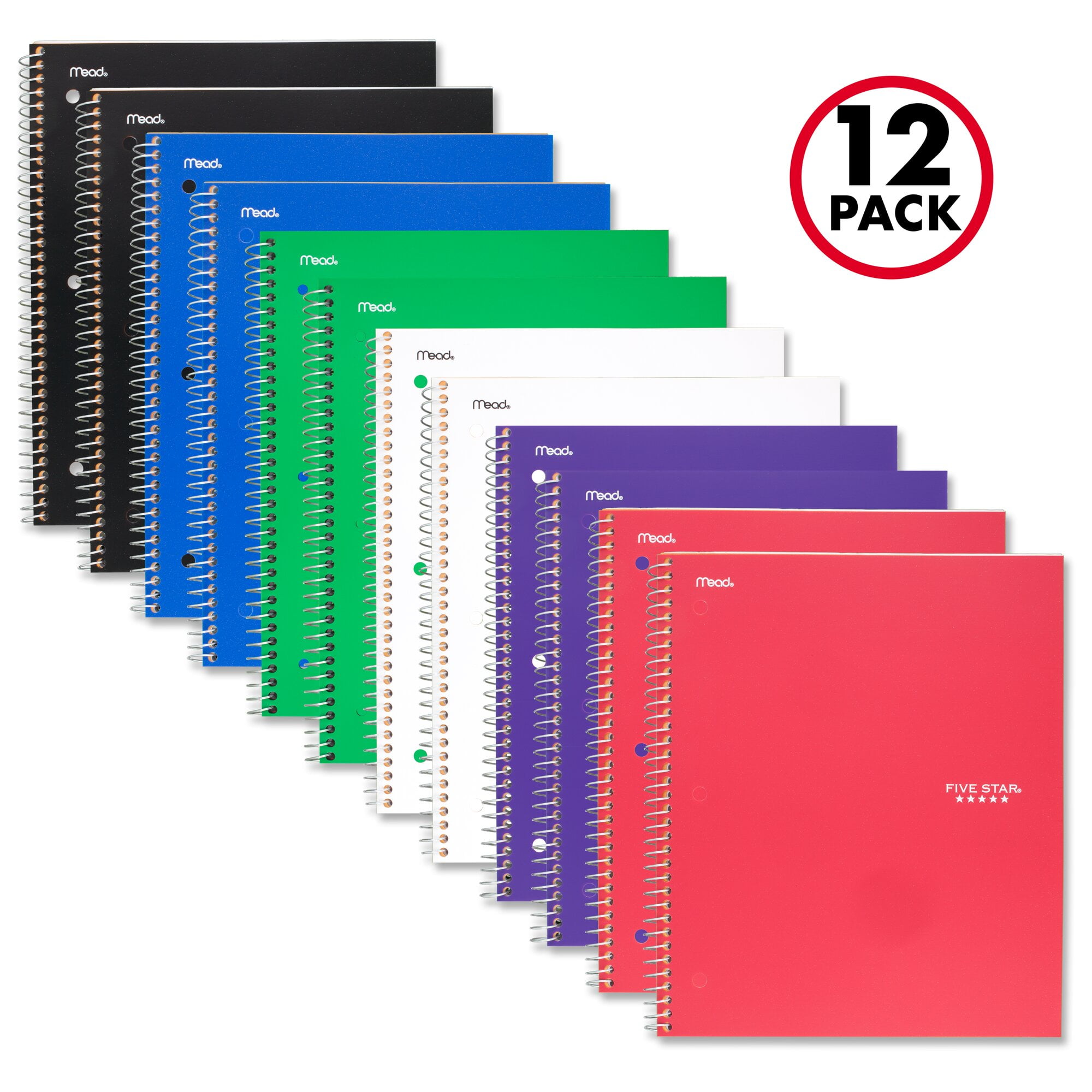 Five Star Wirebound Notebook, 1 Subject, Wide Ruled, 10.5 x 8 Inches ...