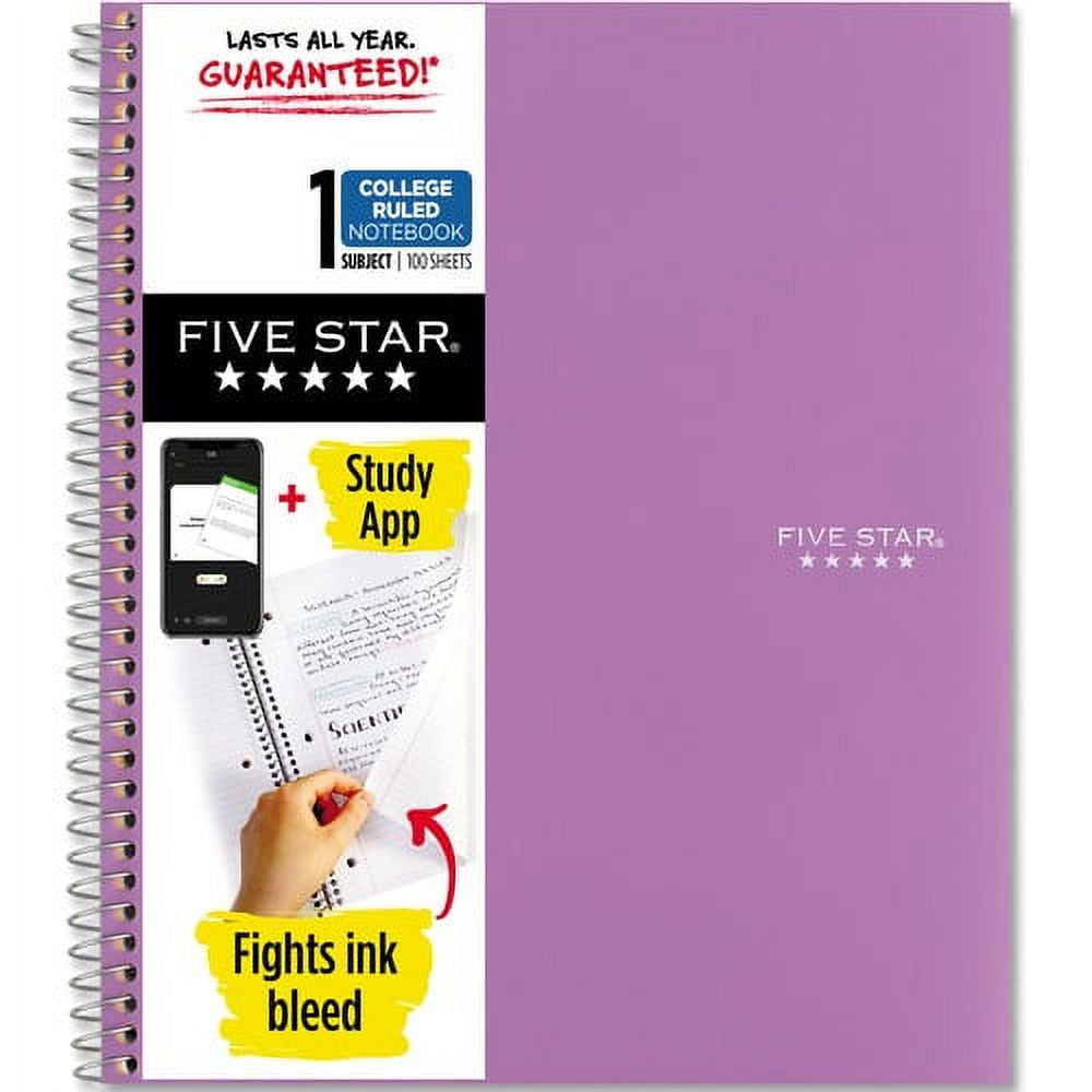 Five Star Wirebound Notebook - 1 Subject(s)100 Pages - Wire Bound ...