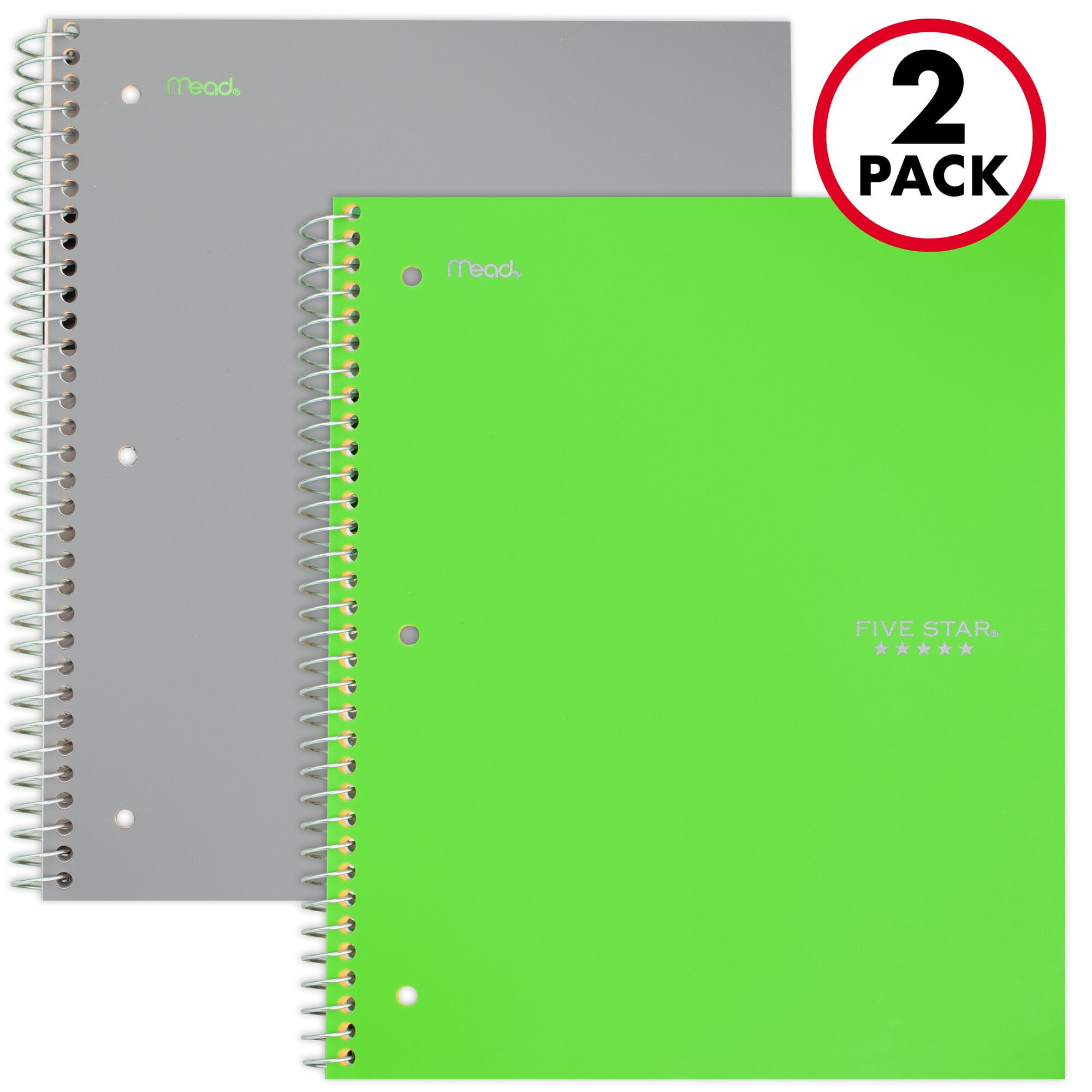 Five Star Wirebound Notebook 5 Subject College Ruled 11 X 8 12 2 Pack