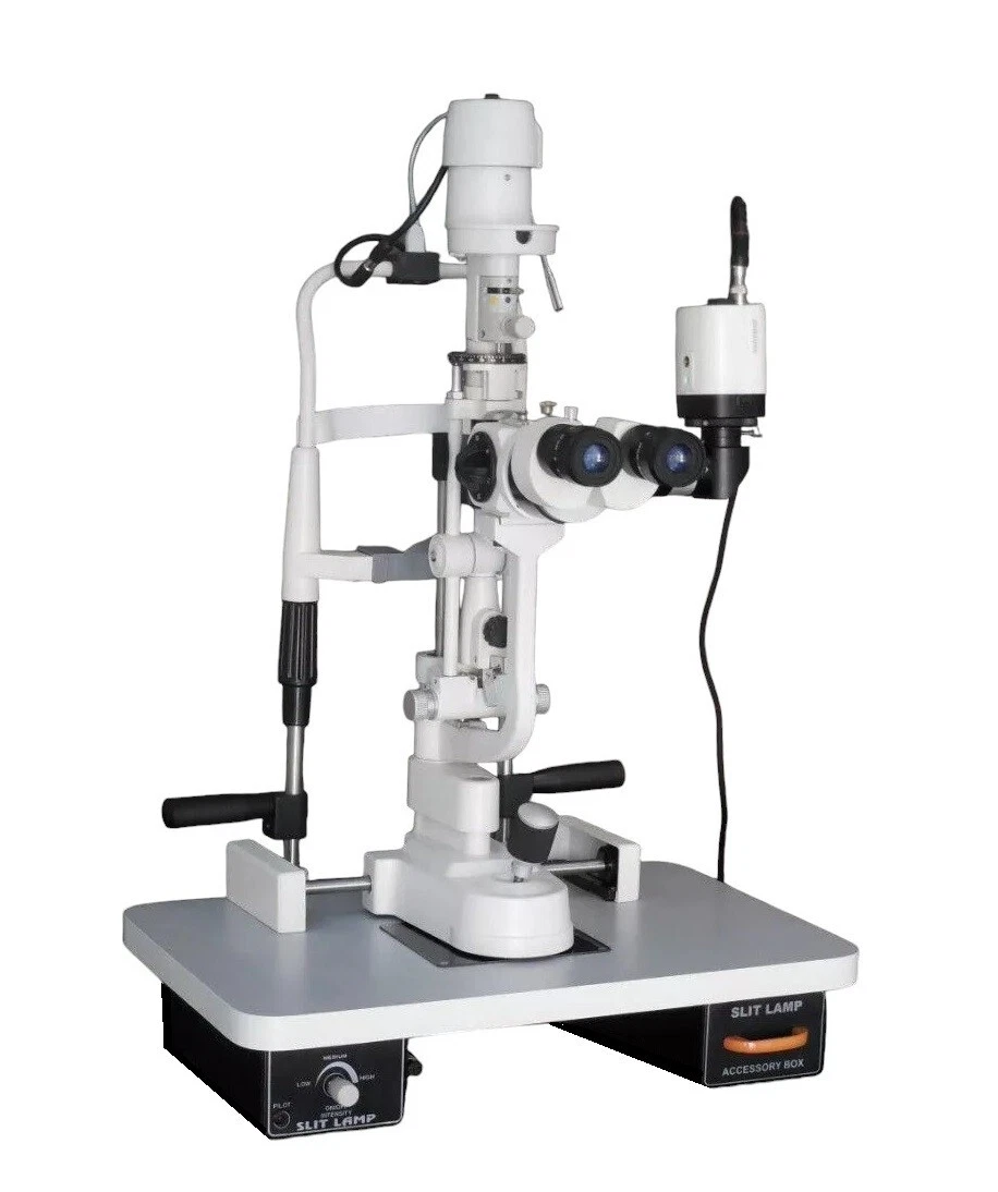 Five-Step Parallel Stereoscope Slit Lamp Microscope with Camera ...