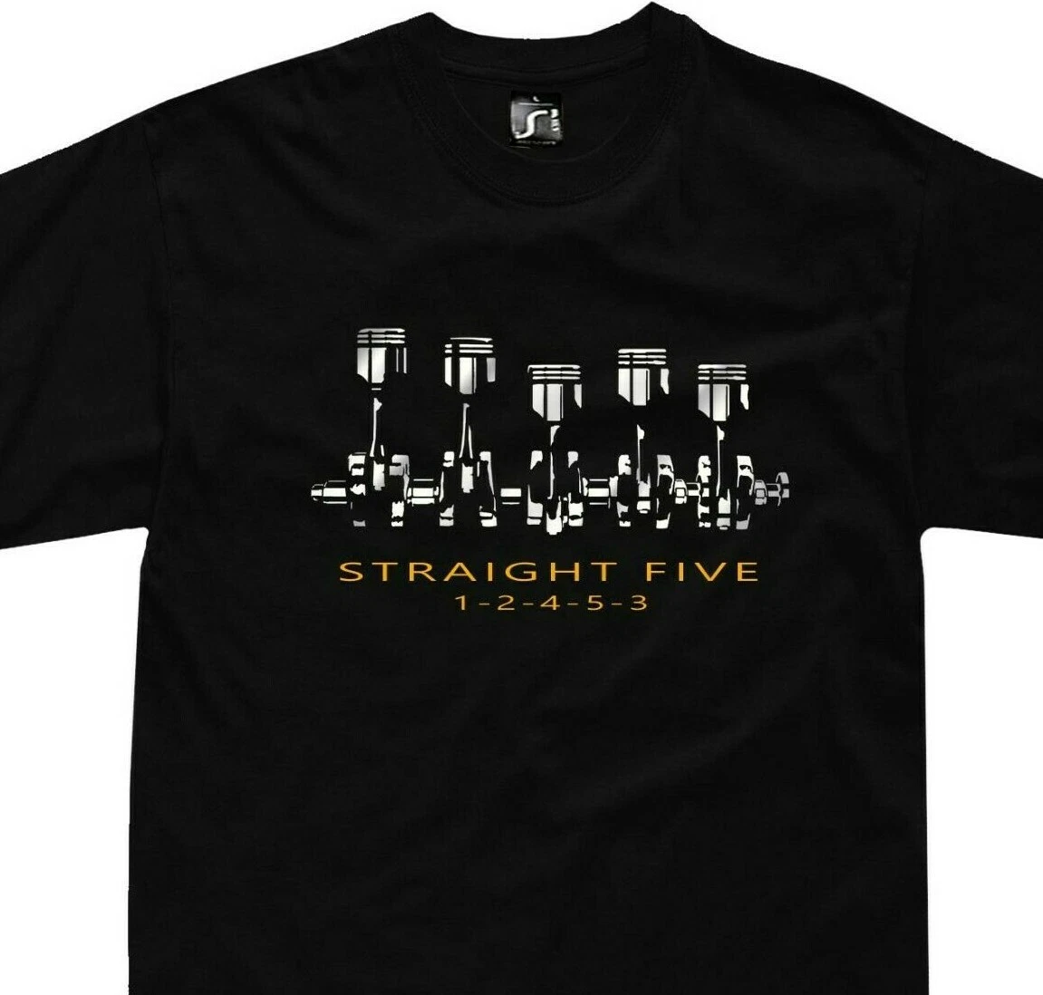 Five Straight Engine T Shirt Quattro R5 TFSI MB RR TURBO EA855 850 v70r rs2 rs3 - Walmart.com