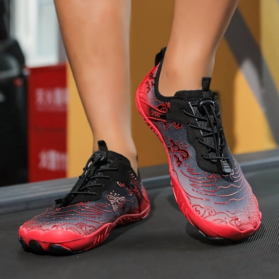 Five-Toe Barefoot Water Shoes, Lightweight Adjustable Outdoor Footwear ...