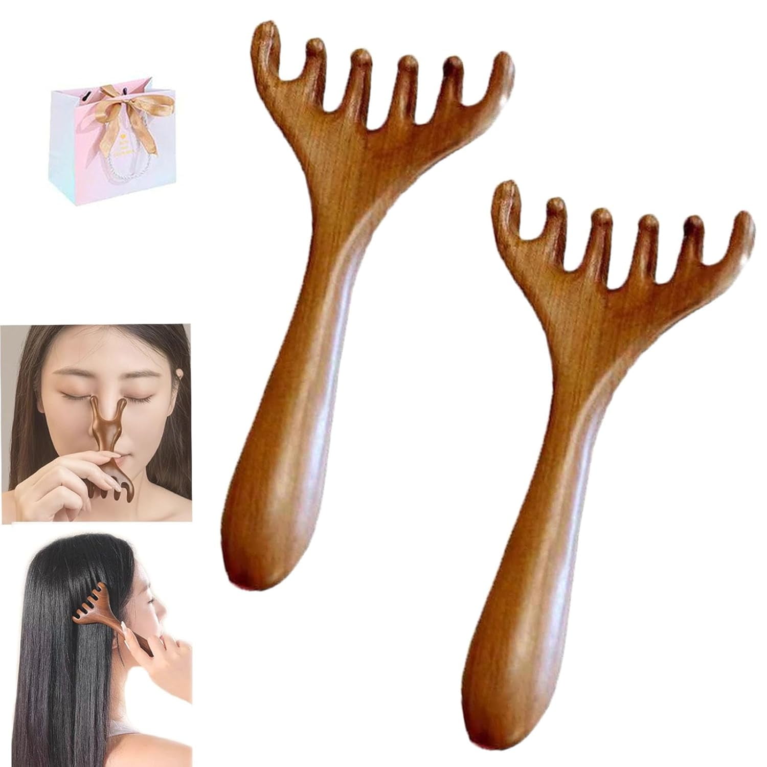 Five Touch Therapy Comb, Meridian Comb, Six-Claw Meridian Massage Combs ...