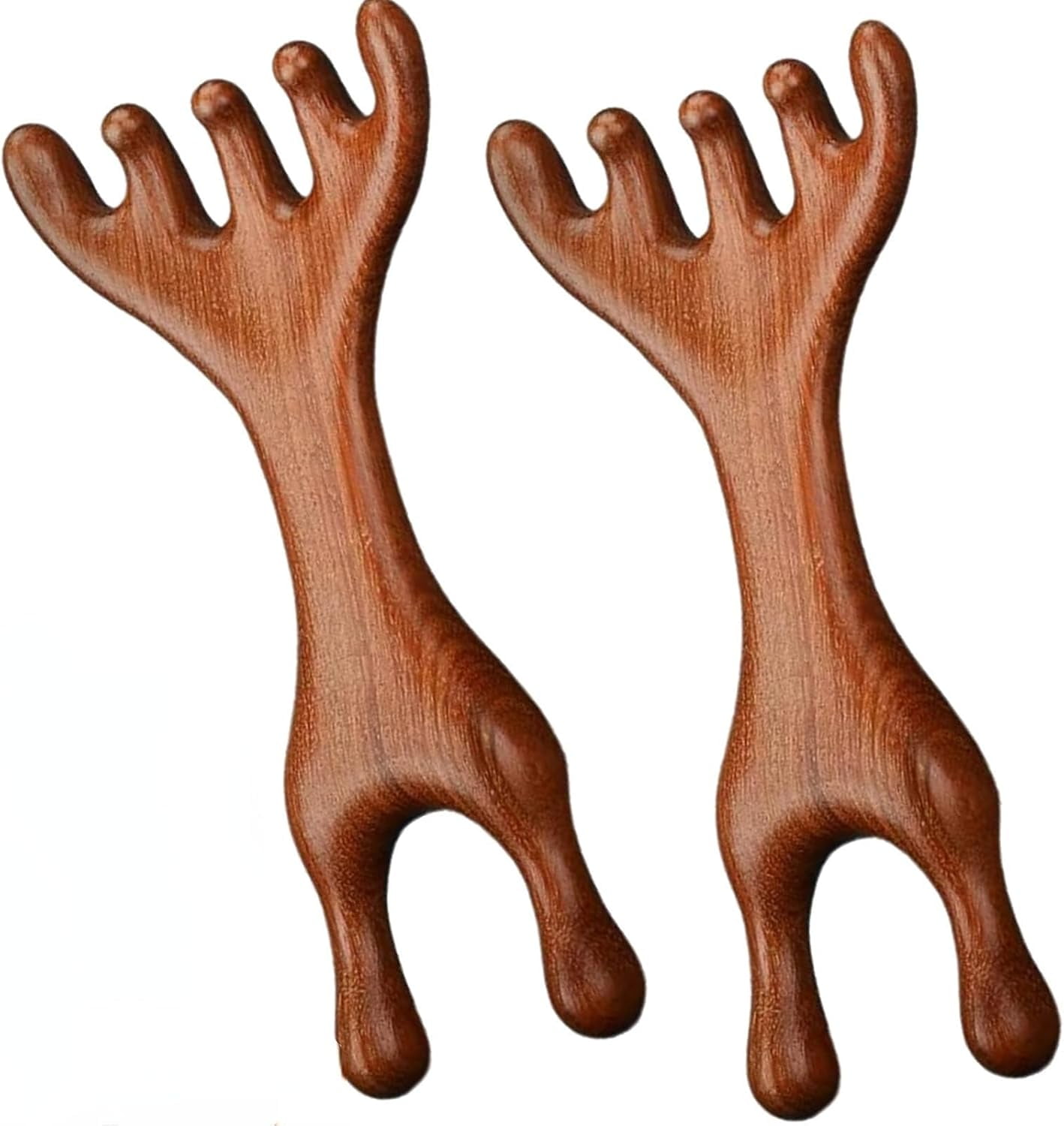 Five Touch Therapy Comb,Wooden Scalp Massager,Soothing Scalp Massage ...