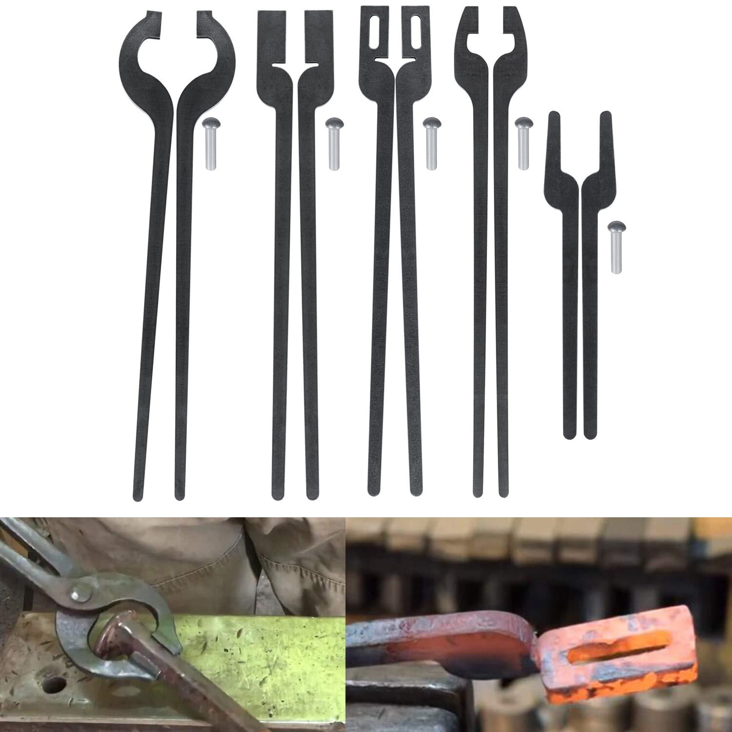 Five Types For Blacksmith Tongs with Rivet DIY Rapid Tongs Bundle Set ...