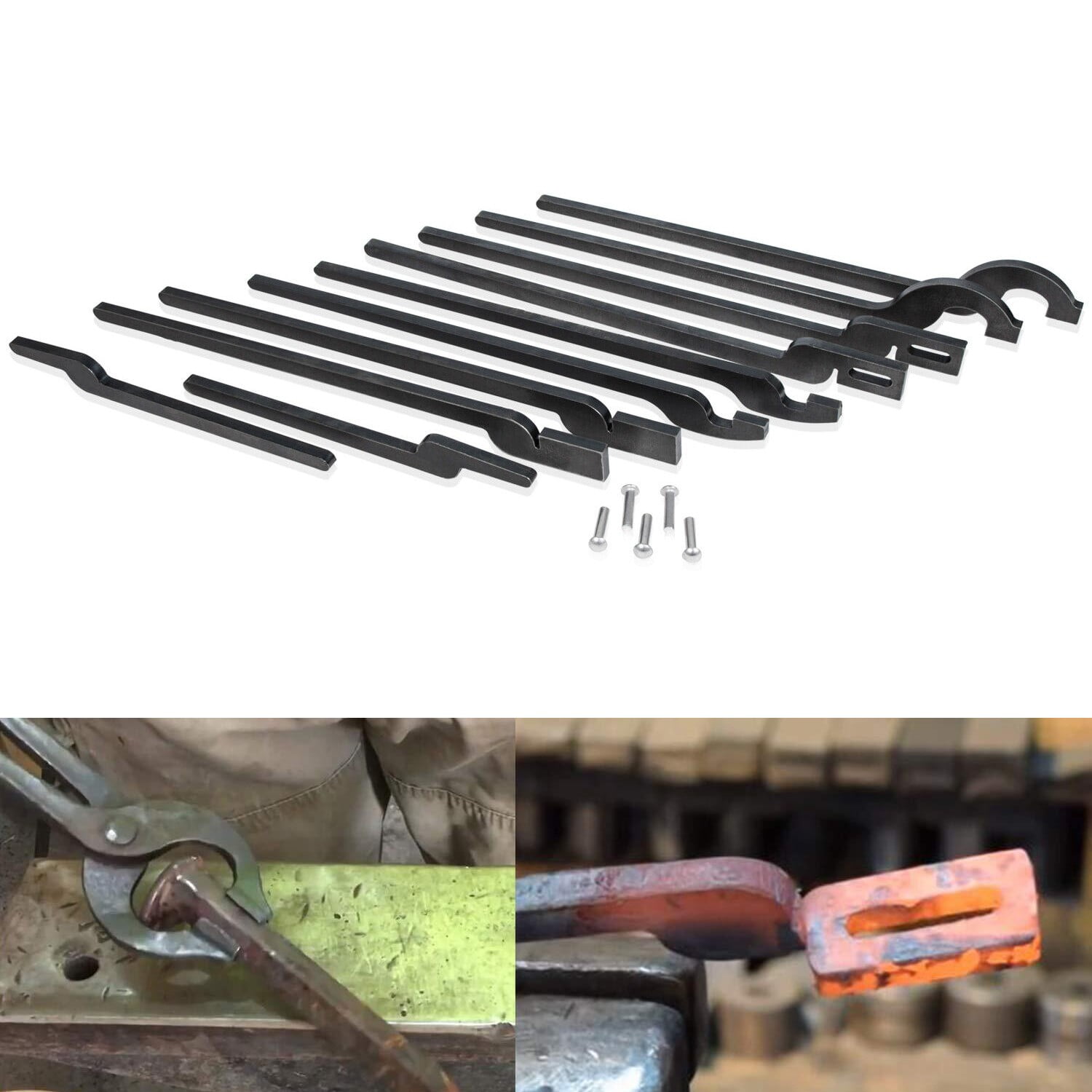 Five Types of Blacksmith Tongs Forging Tongs 5 Pairs DIY Rapid Tongs ...