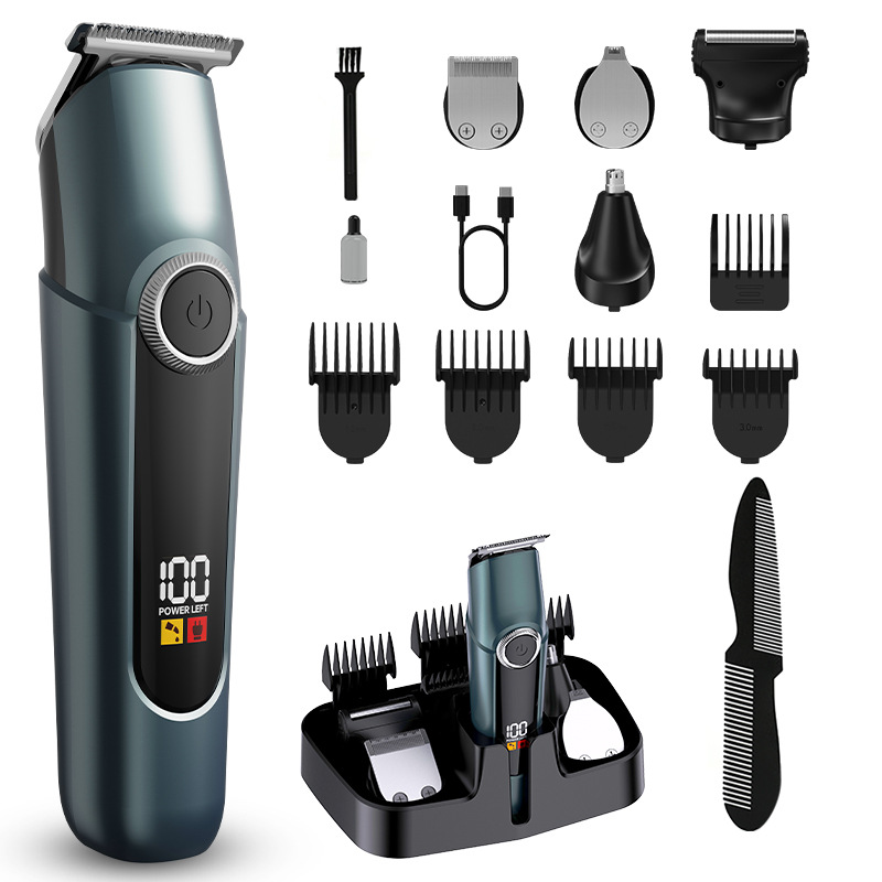 Five-in-one hair clipper electric multi-function digital display home ...