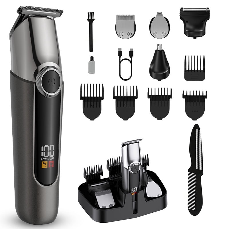 Five-in-one hair clipper electric multi-function digital display home ...