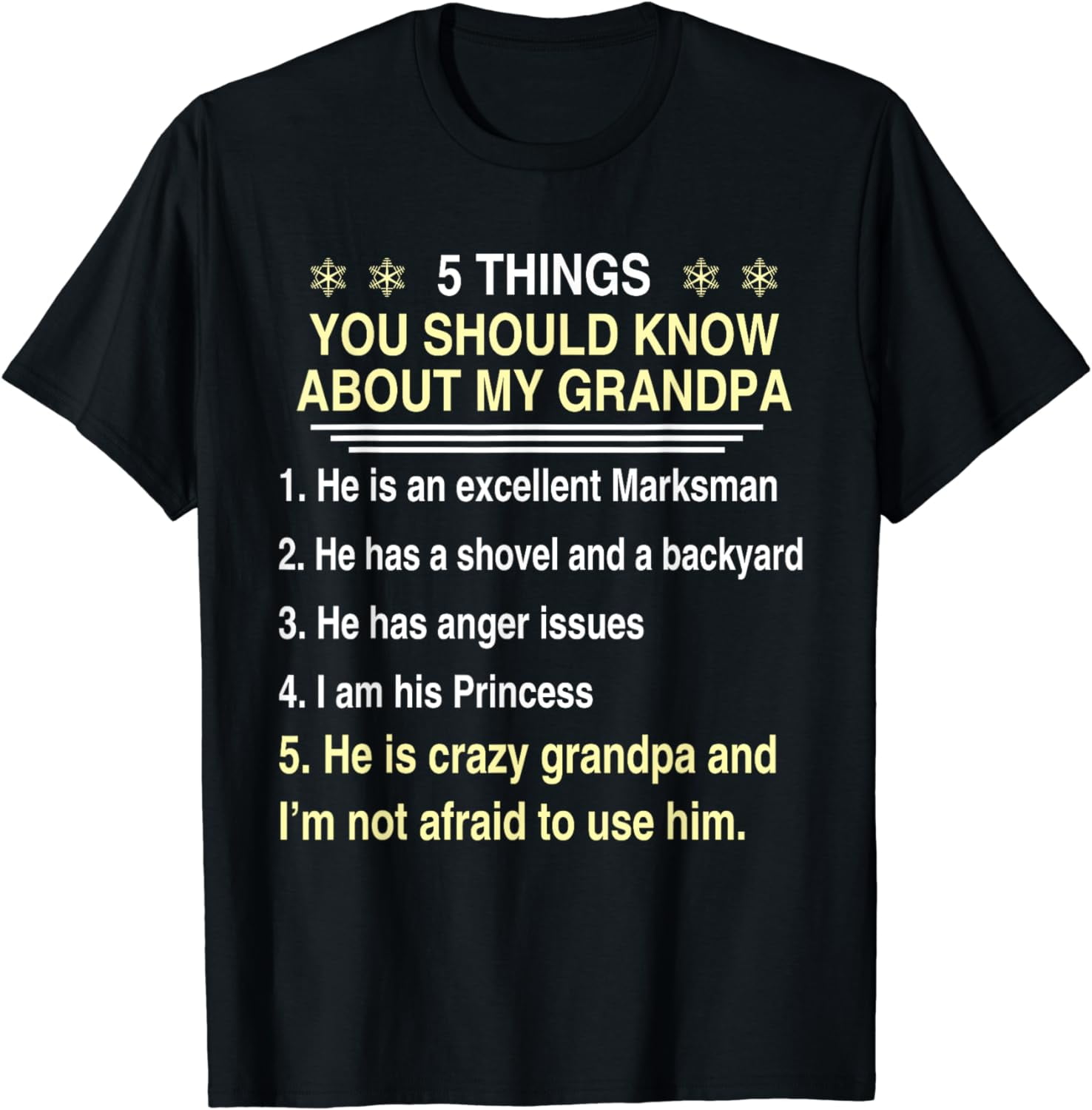 Five things you should know about my Grandpa Tee T-Shirt - Walmart.com