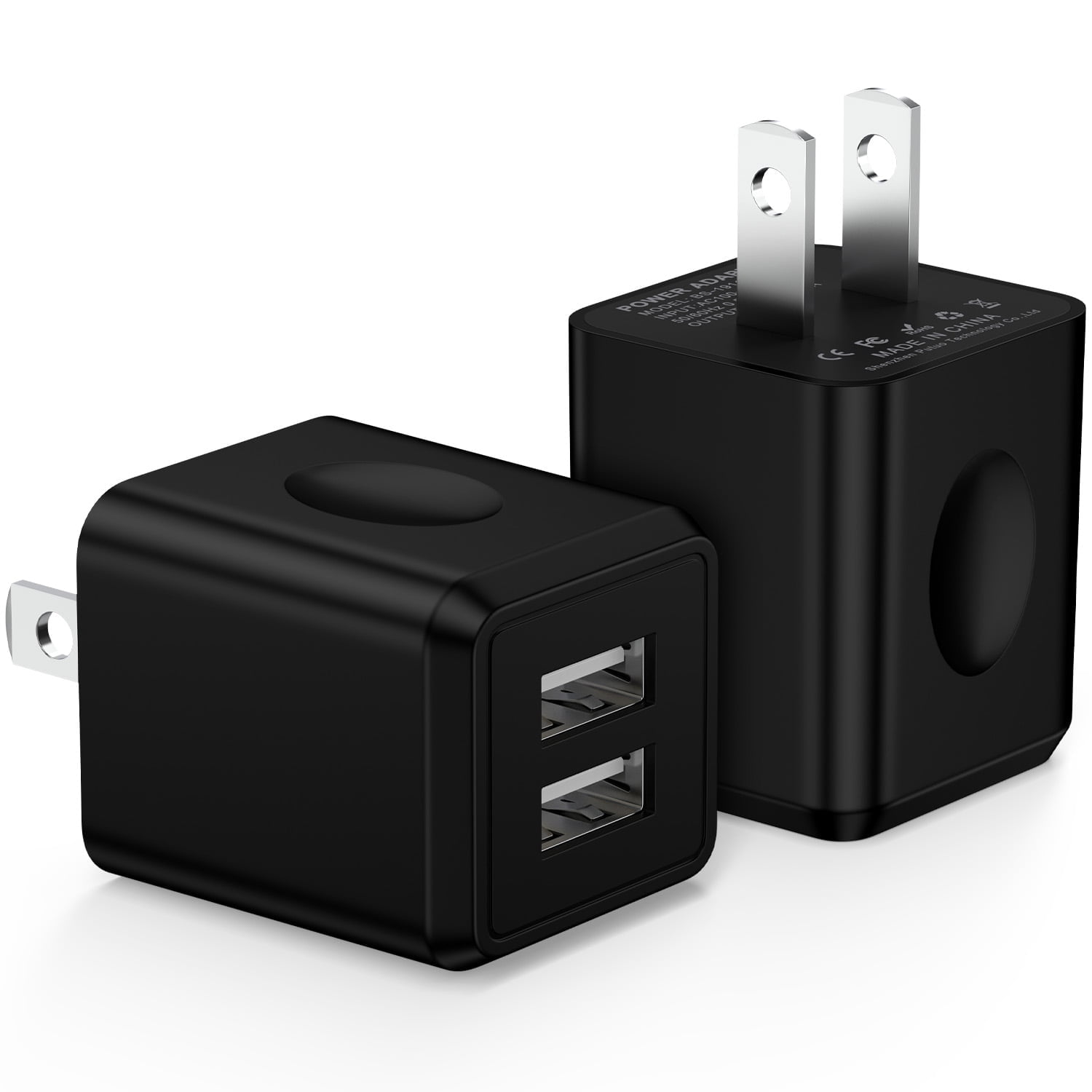 FiveBox 2.1A USB Wall Charger Block, 2 Pack Dual Port USB Charger ...
