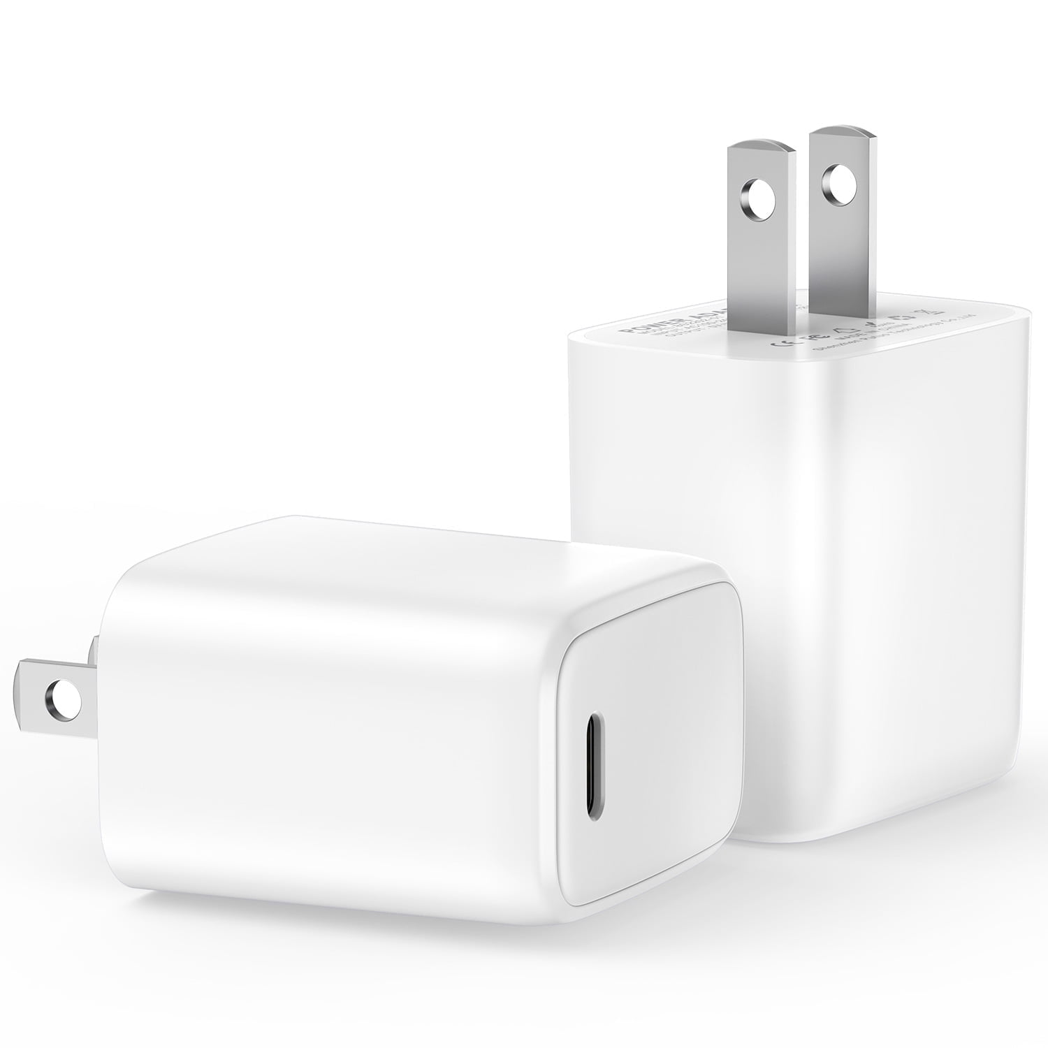 FiveBox USB C Charger Adapter, 2 Pack 20W Type-C PD Fast Charging Wall ...