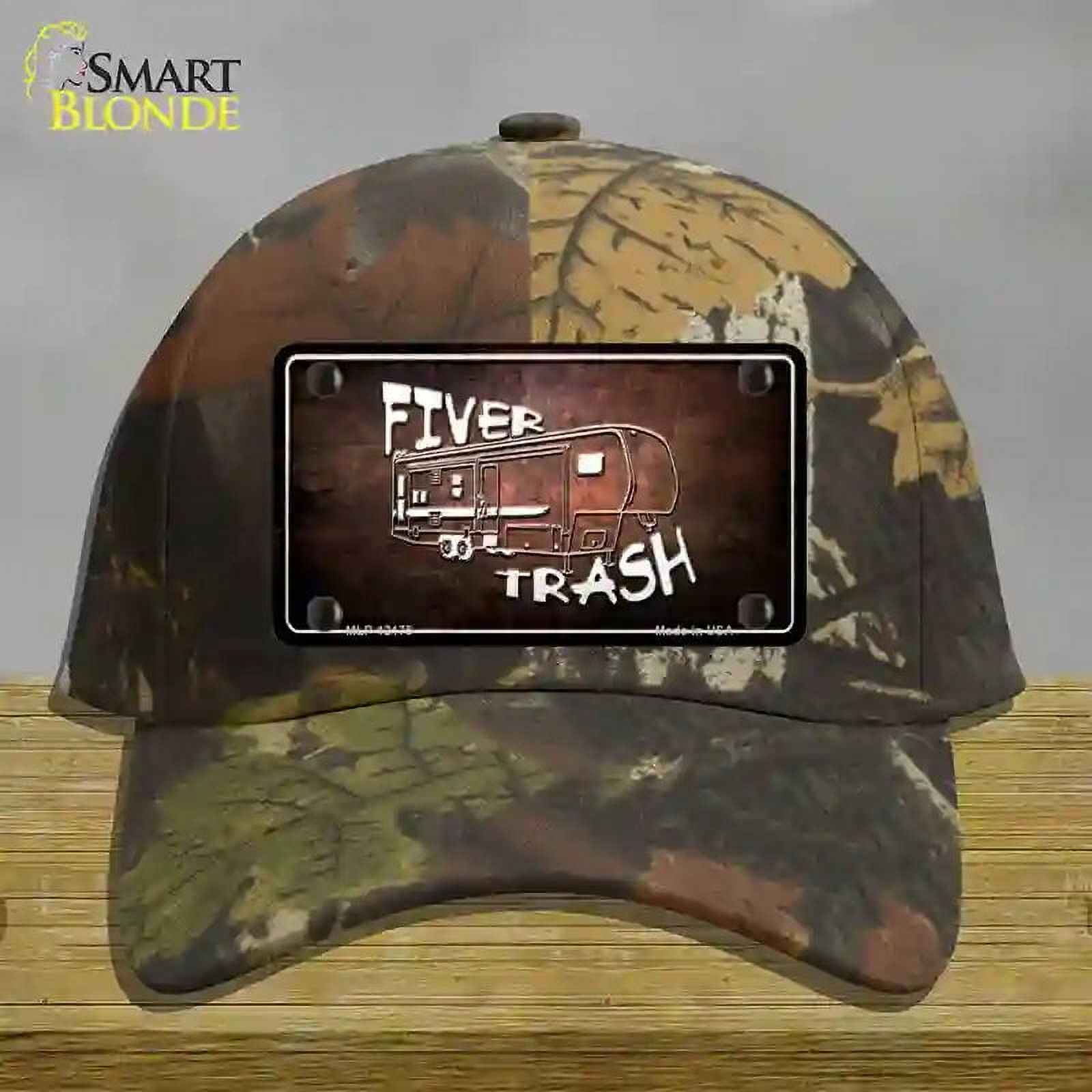Fiver Trash Novelty License Plate Hat Cotton Camoflauge - Walmart.com