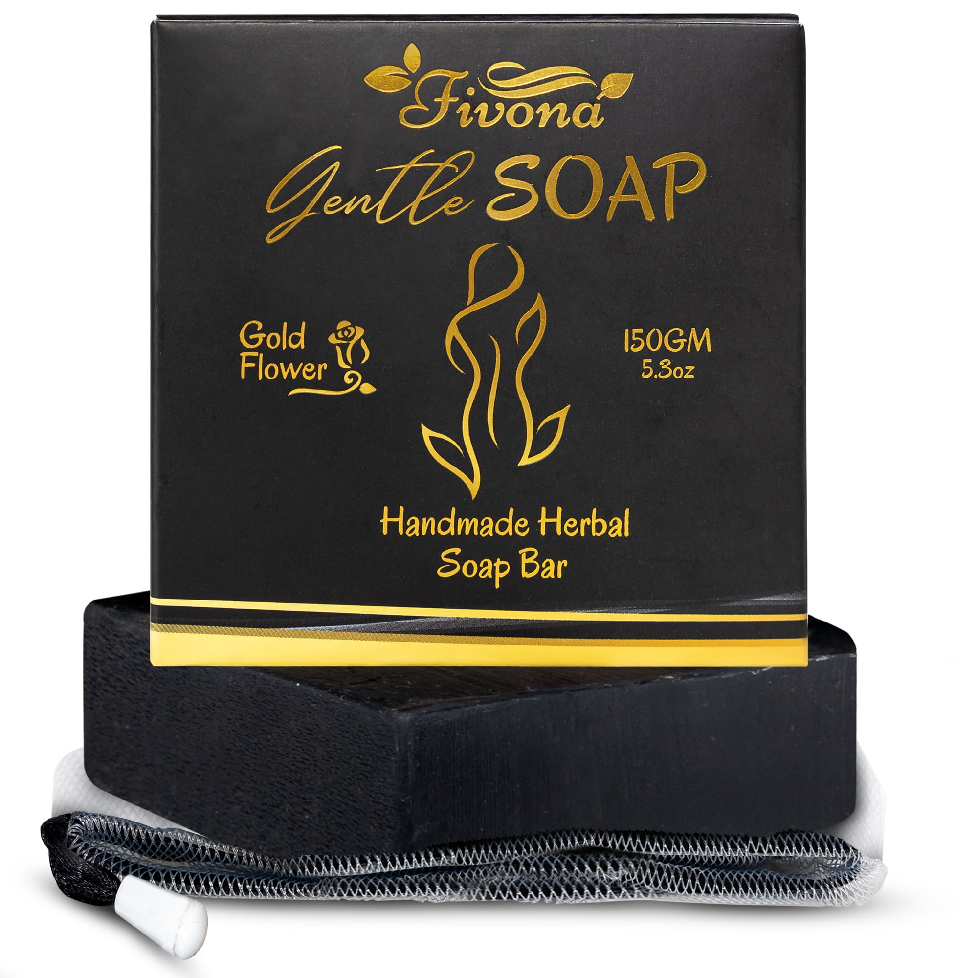 Fivona Black Soap Herbal Bar Ideal For Feminine Wash And Whole Body ...