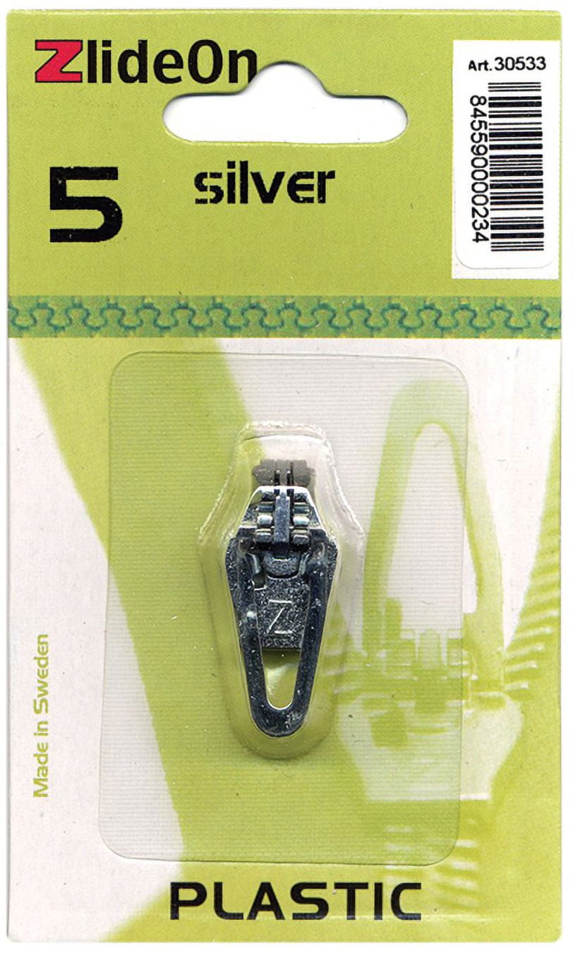 Fix-A-Zipper 3053-3 ZlideOn Zipper Pull Replacements Plastic 5-Silver ...