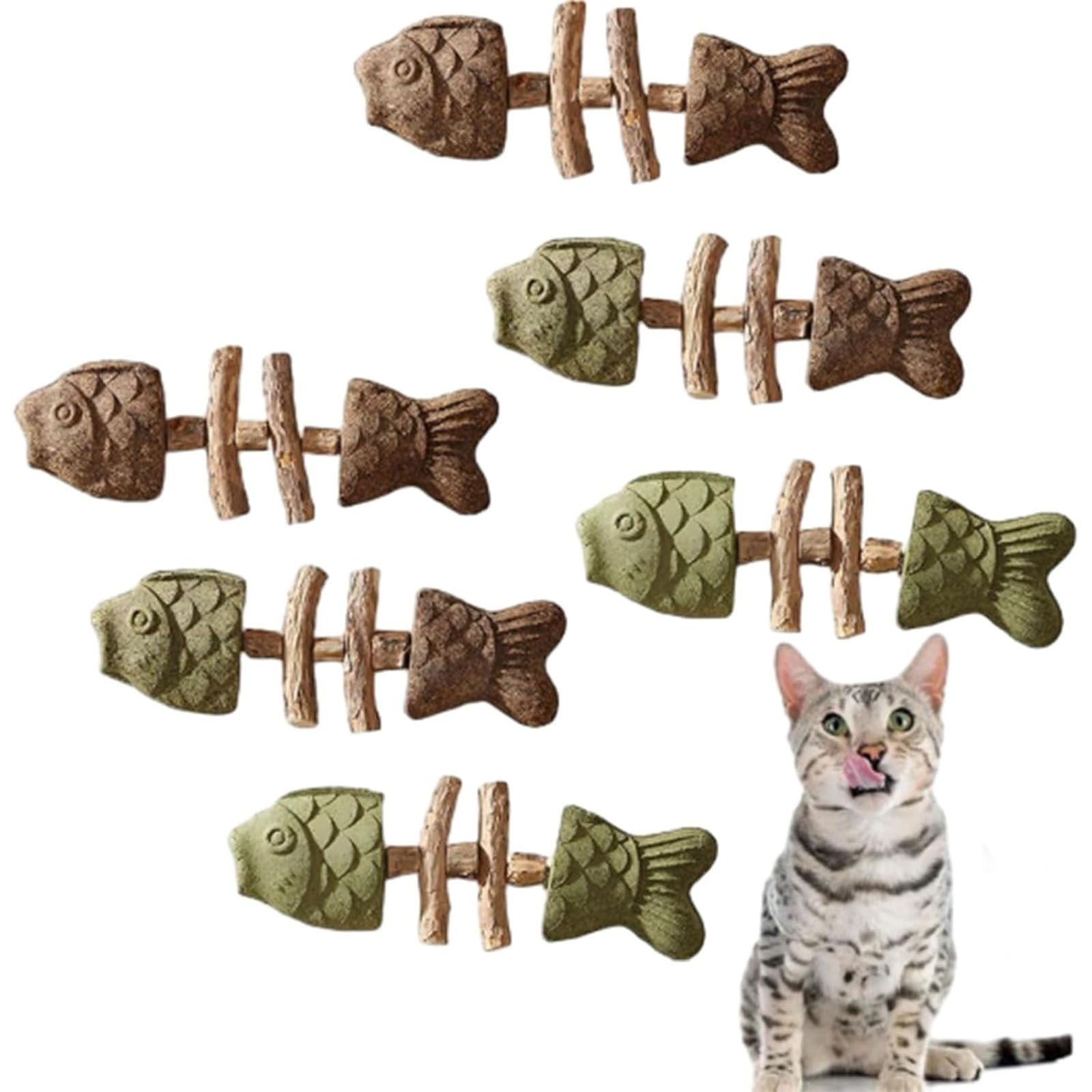 Fix Your Cat’s Dental Health, Creative Fish Bone Cat Toy – Wooden ...
