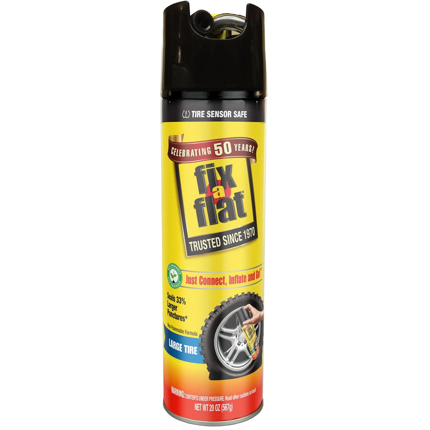 Fix-a-Flat Aerosol Emergency Flat Tire Repair and Inflator, for Large ...