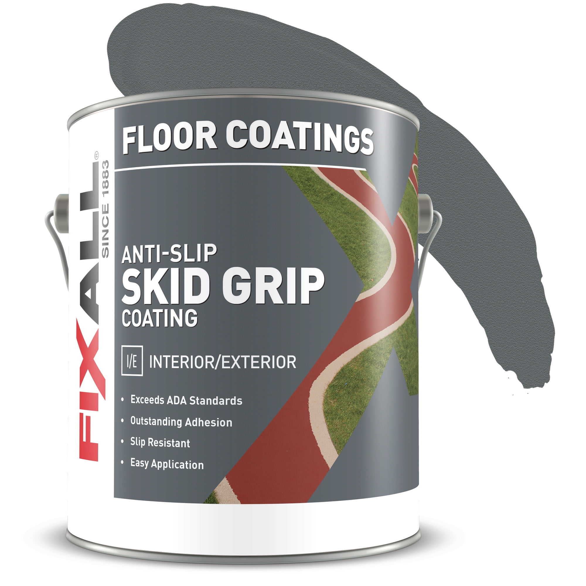 FixALL Skid Grip Anti-Slip Floor Coating, Slate, Durable Cement and ...