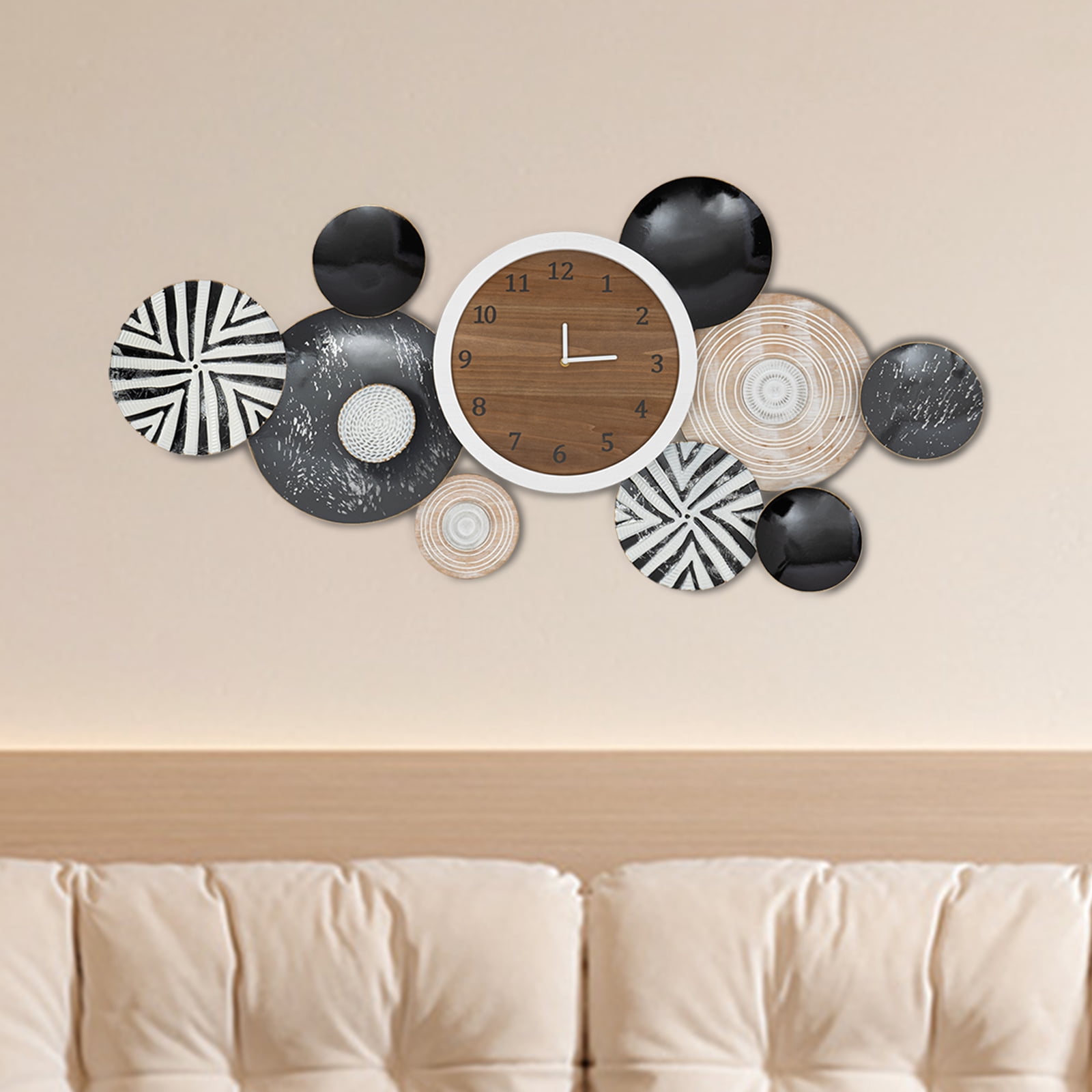 Fixartoo Large Wall Clock 49",Silent Non-Ticking Clock with Roman ...