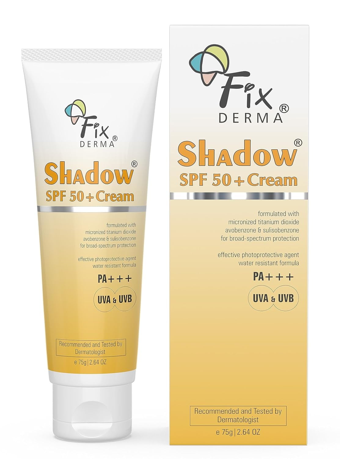 Fixderma Shadow Sunscreen SPF 50+ Cream | Sunscreen for Women & Men ...