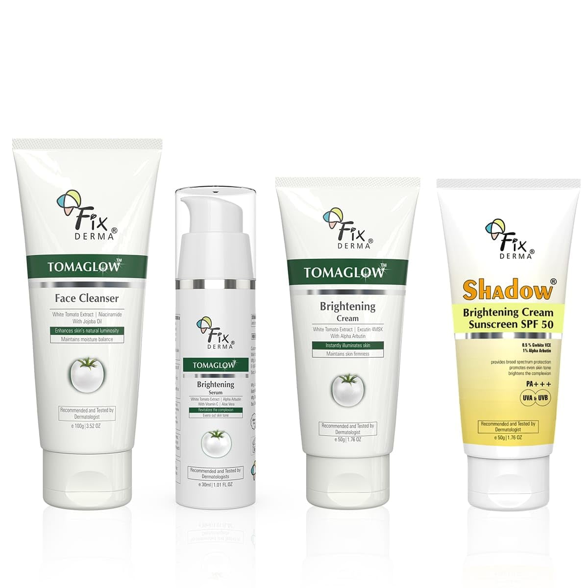 Fixderma Tomaglow CSMS Combo for Brightening Hydrated Skin Reduces Acne ...