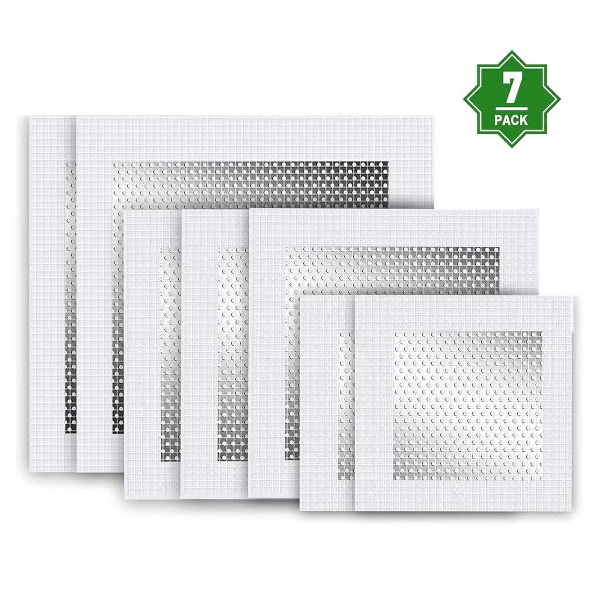 Quick Fixer Drywall Repair Kit, 7 Pack with 2/4/6 Inch Aluminum Patches ...