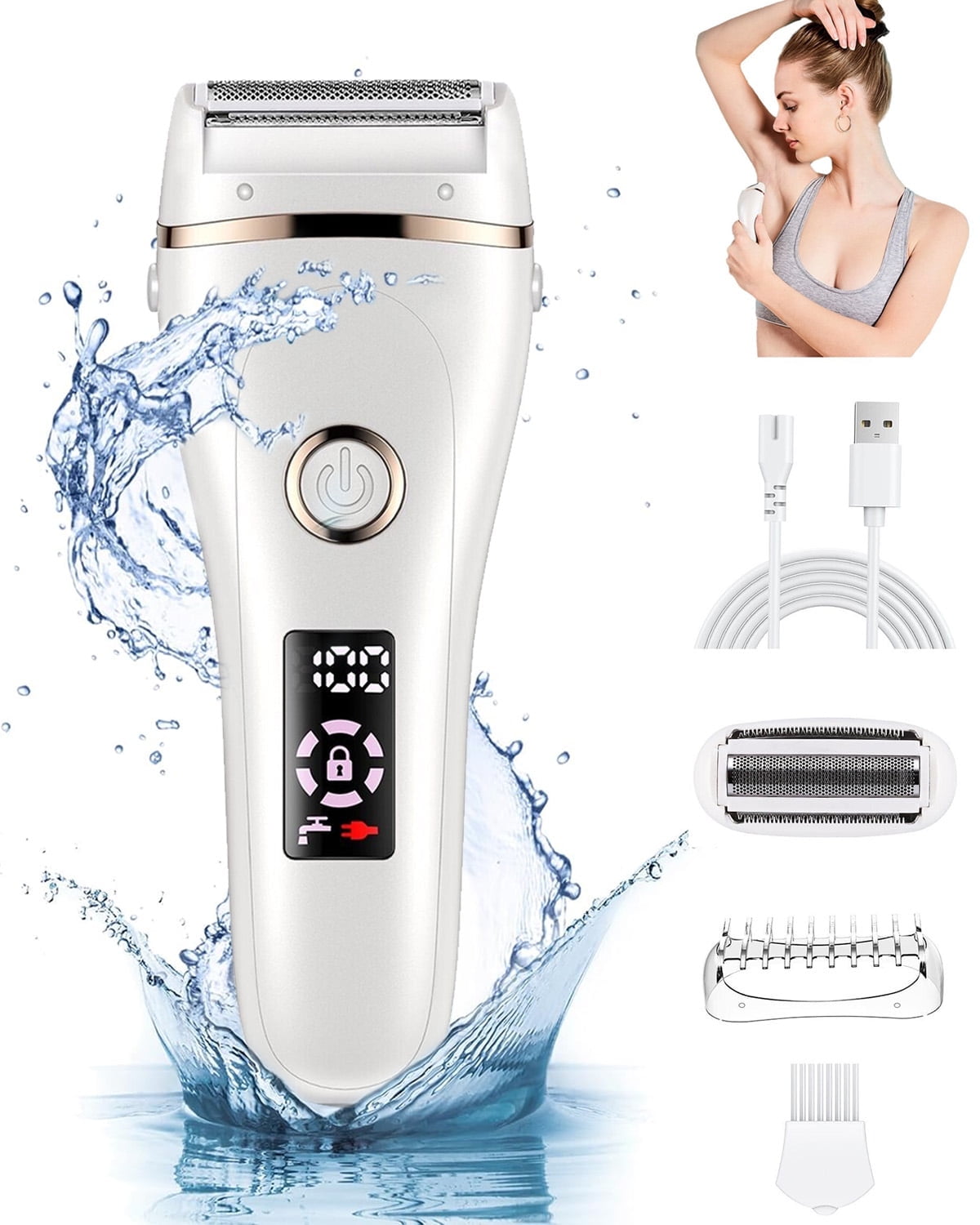 3-in-1 Women's Electric Razor by Fixdono, Painless, Waterproof, for ...