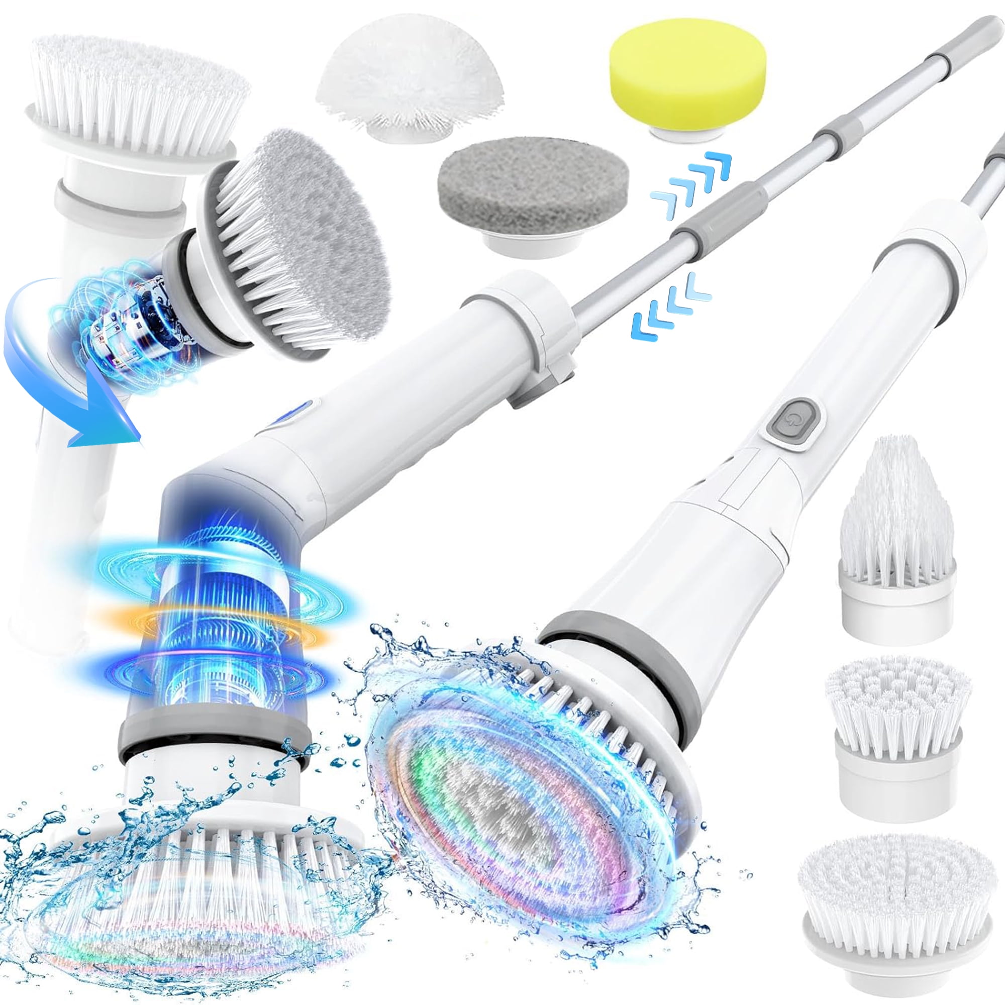 Fixdono Cordless Electric Power Scrubber with Adjustable Angle, 6 ...