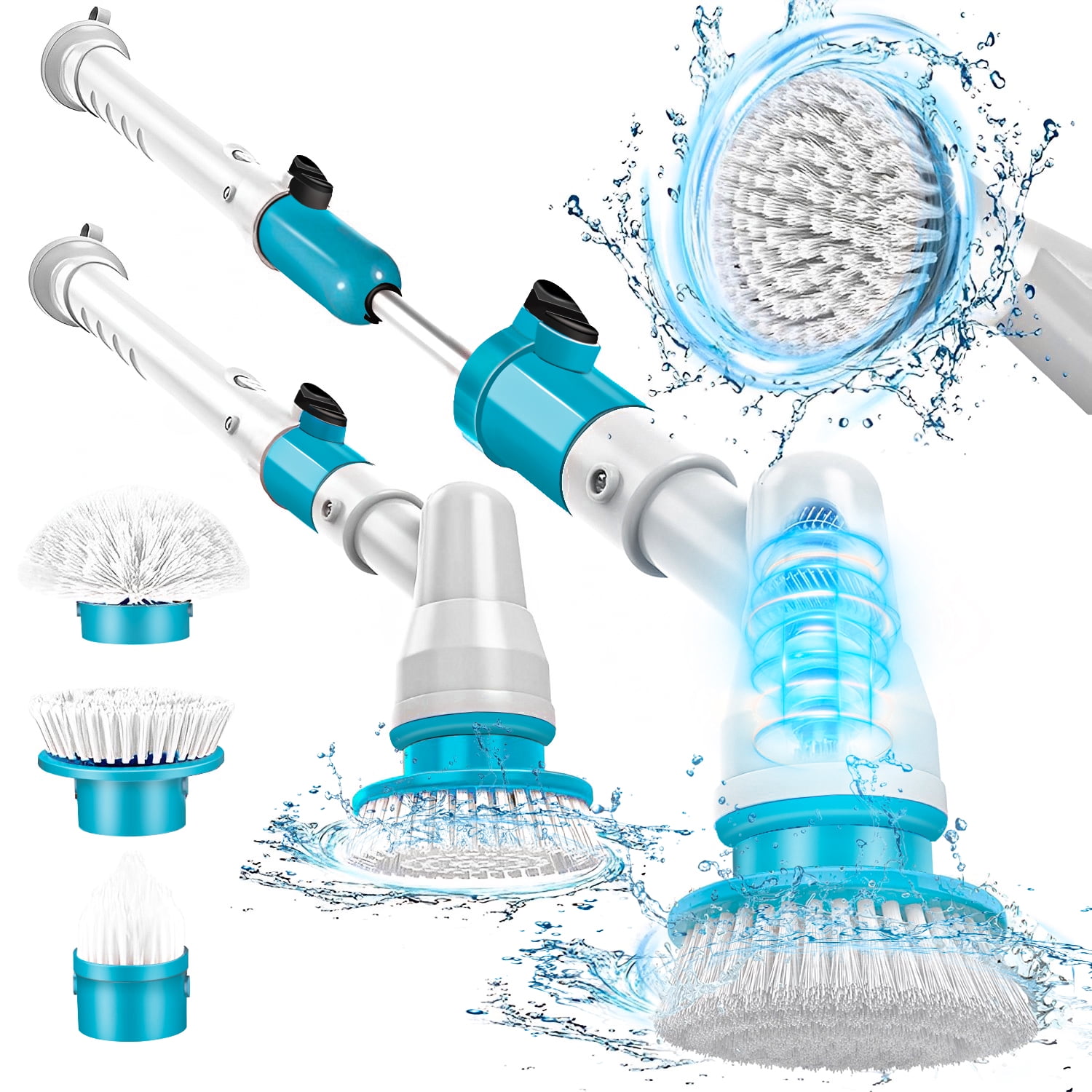 Fixdono Electric Spin Scrubber, Shower Brush for Cleaning with 3 ...