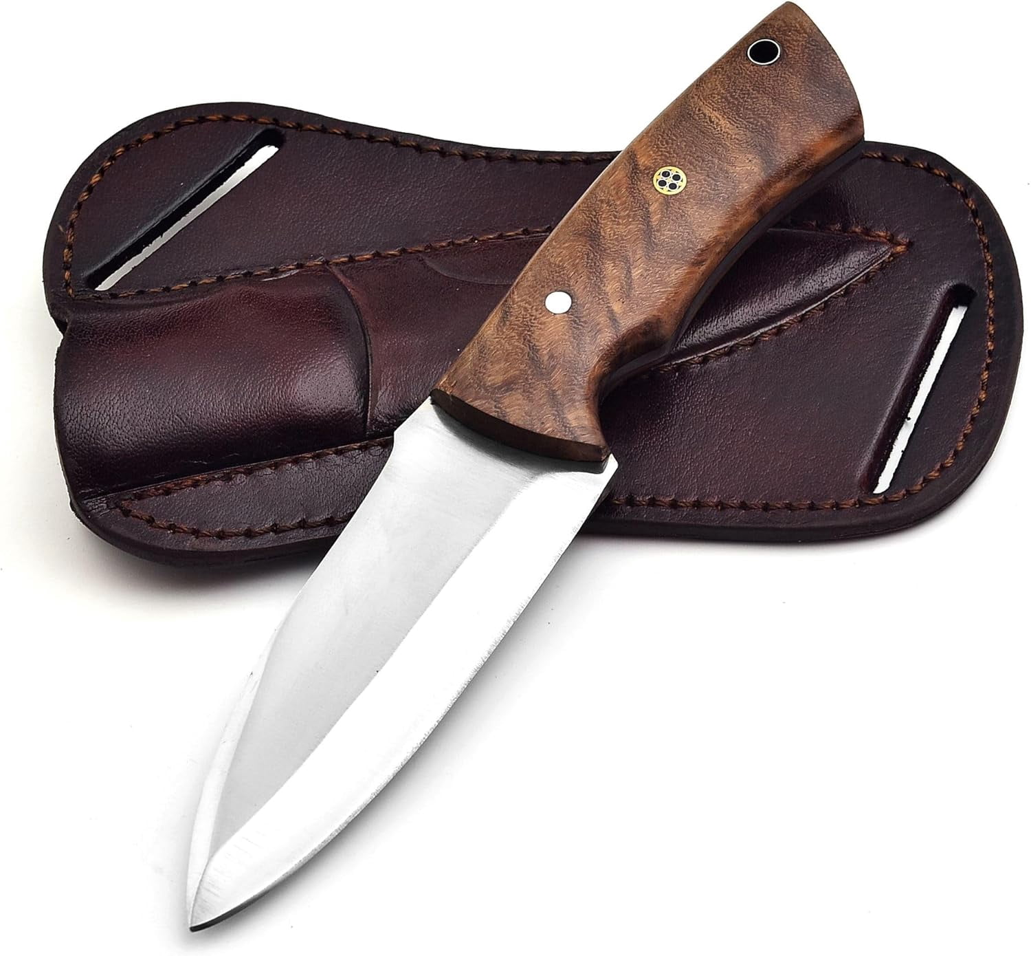 Fixed Blade Hunting Tracker Knife, Stainless Steel Bushcraft Scout ...
