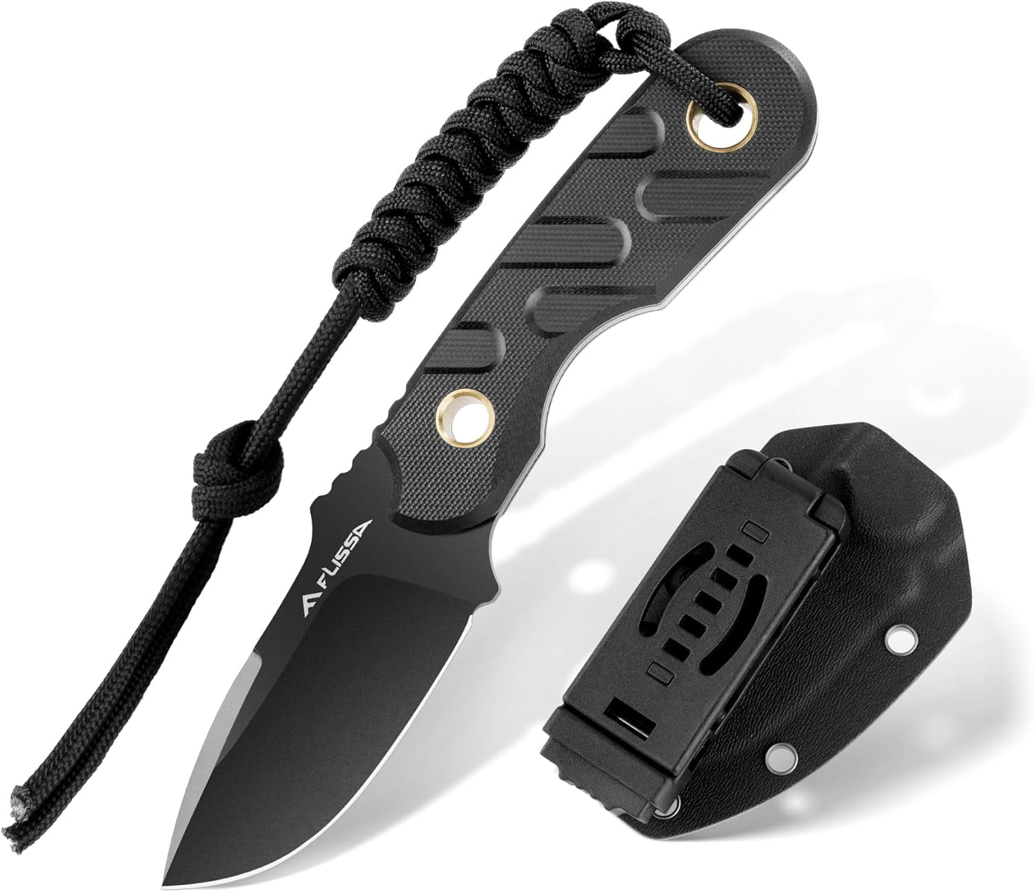 Fixed Blade Knife, 7 Ih Full Tang Hunting Knife with Kydex Sheath and ...