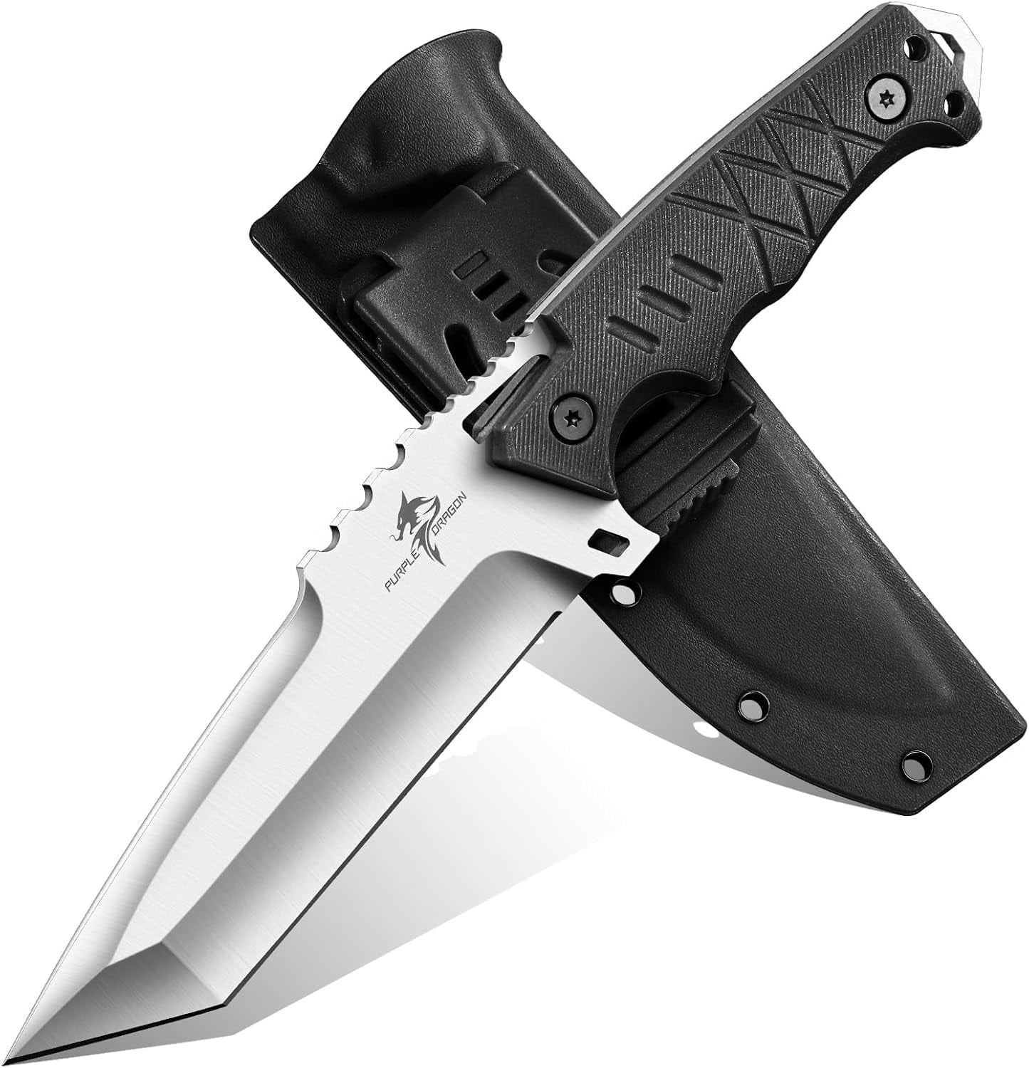 Fixed Blade Knife with Kydex Sheath - D2 Steel Survival Knives for ...