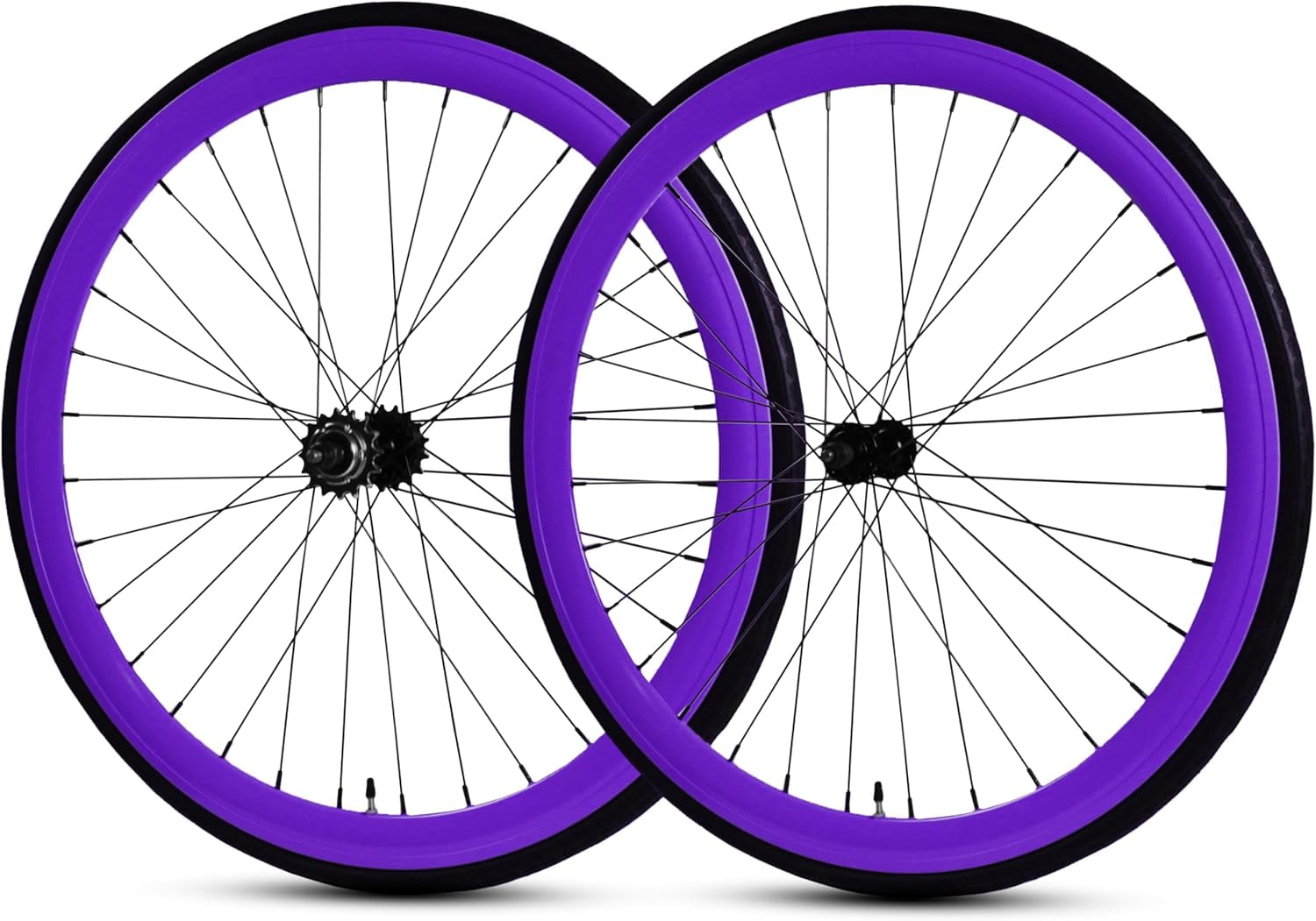 Fixed Gear Wheelset with Flip-Flop Rear Hub and 700c Tires, 45mm Rims ...