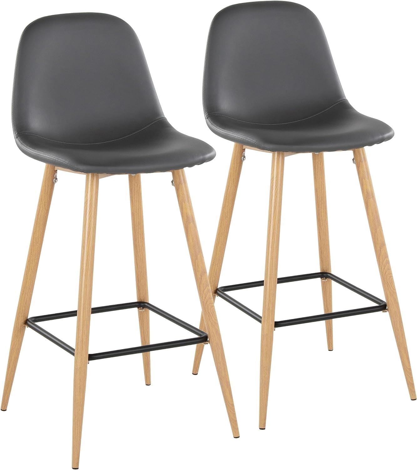 Fixed-Height Bar Stool, Bar Chairs, Bar Stools Set of 2 - Walmart.com