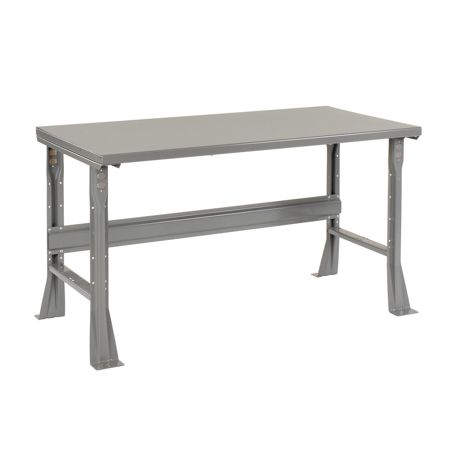 Fixed Height Workbench C-Channel Flared Leg, Steel Square Edge, 48"W x ...