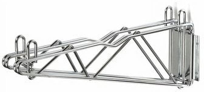 Fixed Wall Mount Double Wire Shelf Bracket, Silver Epoxy Finish ...