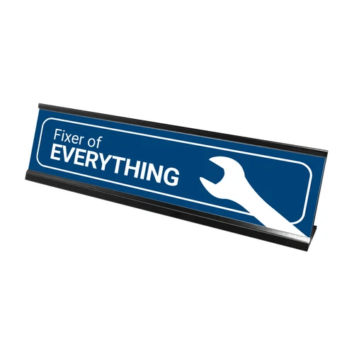 Fixer Of Everything, Blue Wrench Desk Sign (2 X 8) - Walmart.com