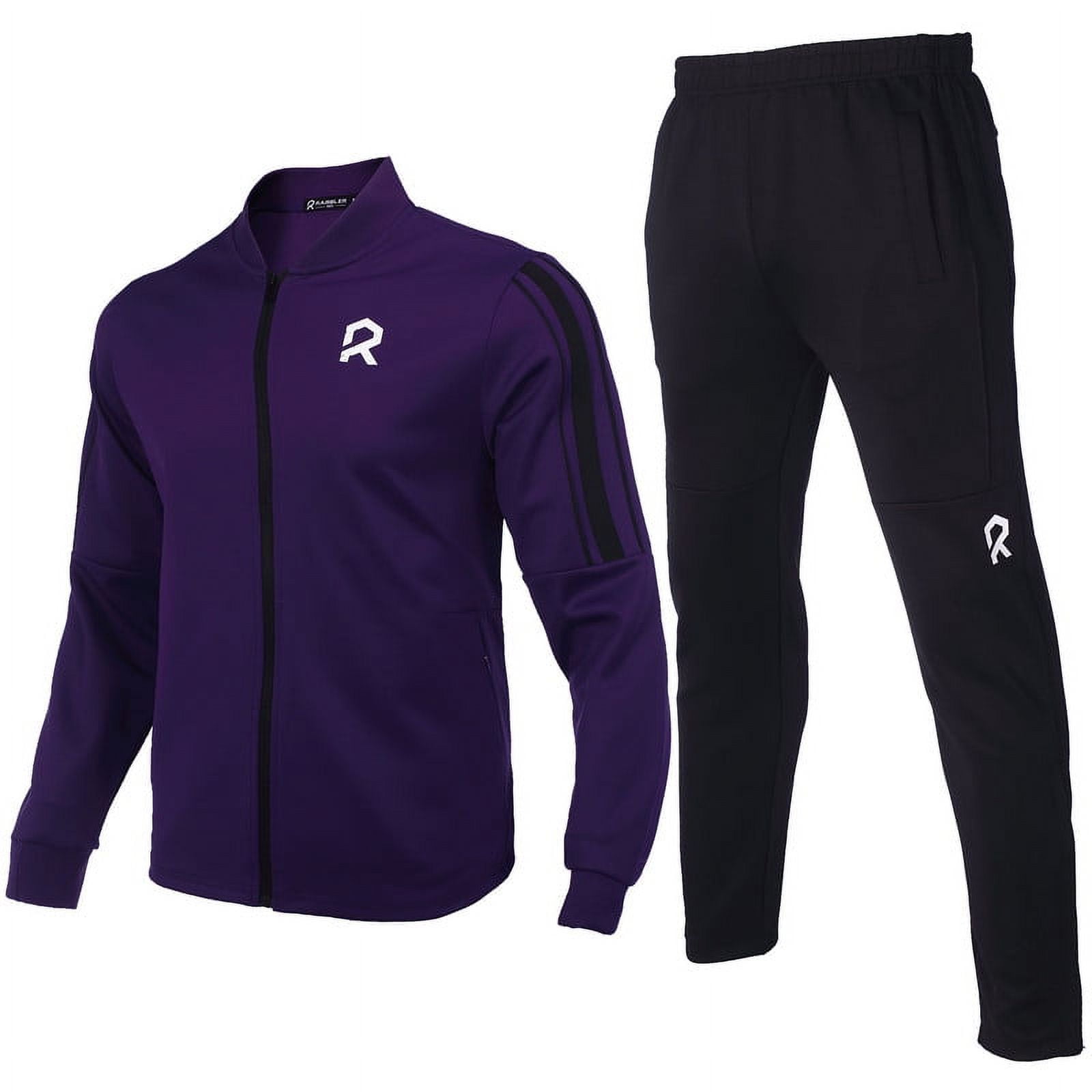 Fixha Tracksuits Men,Full Zip Athletic Sport Sweatsuits Outfits 2 Piece ...