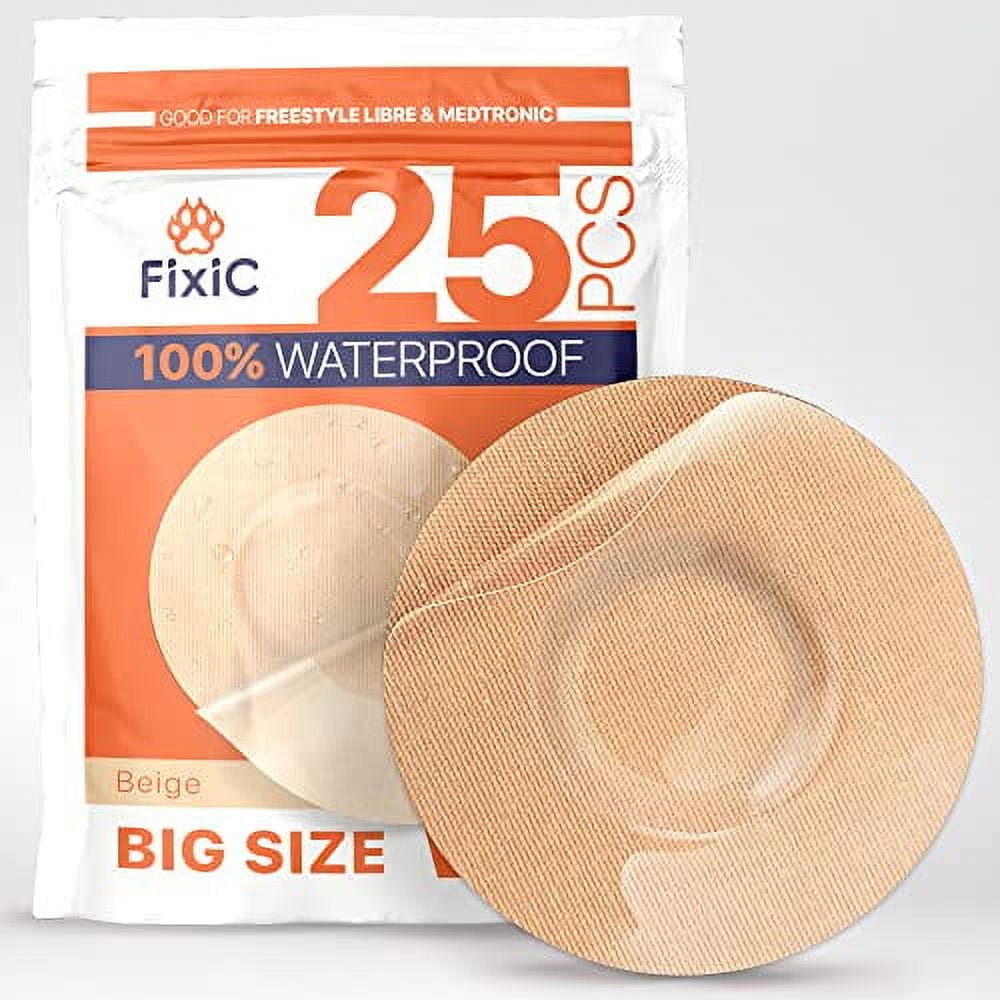 Fixic Freestyle Adhesive Patch 25 PCS Big Size â€“ Good for Libre 1, 2 ...