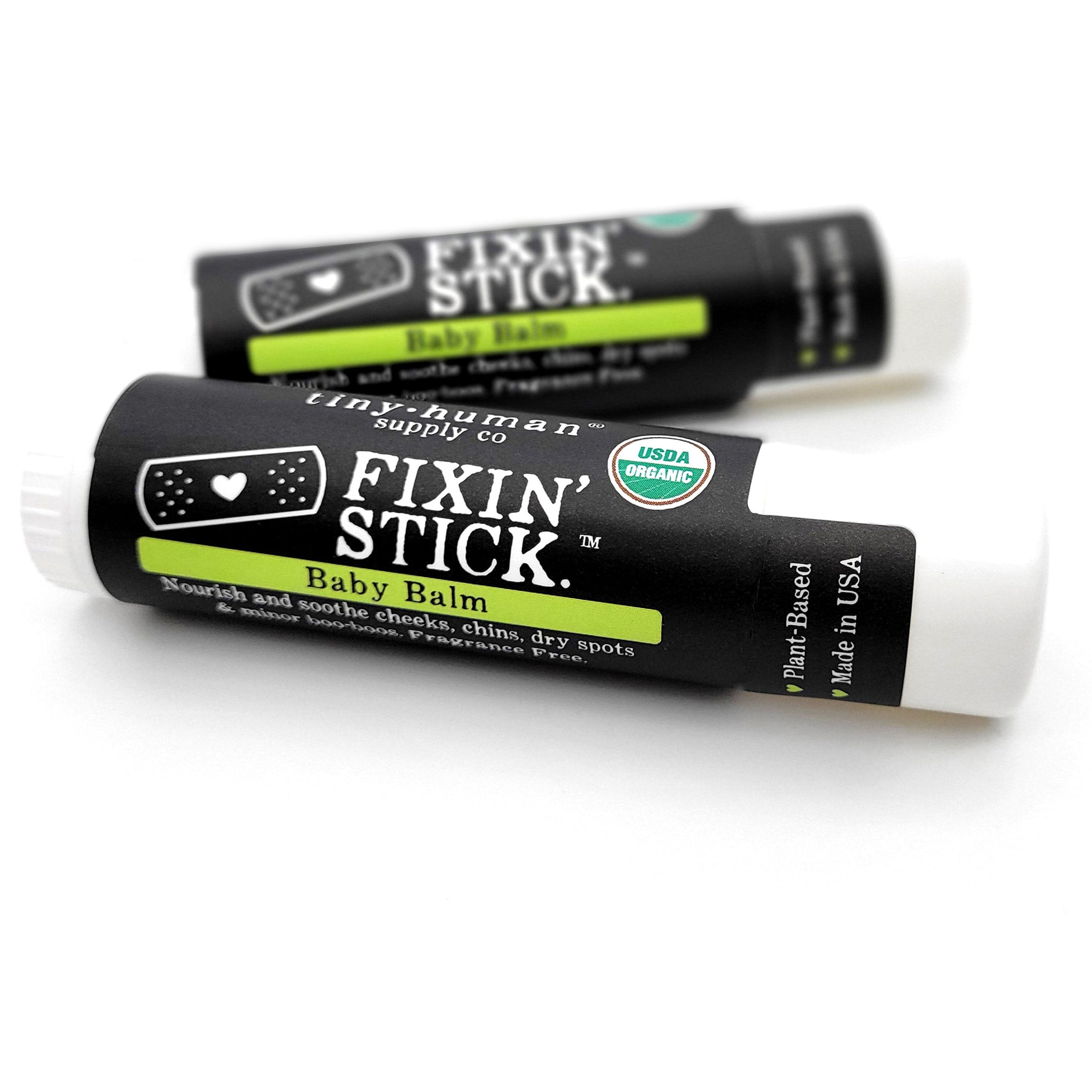 Fixin' Stick Organic Baby Balm 0.5oz, 2-pack for Baby's Red Cheeks ...