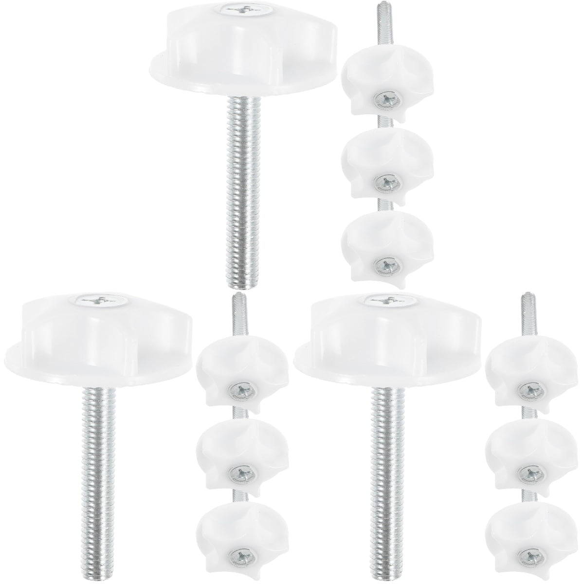 12 Pcs Galvanized Steel Fixing Bolts and Screws for Headboard, Bed ...