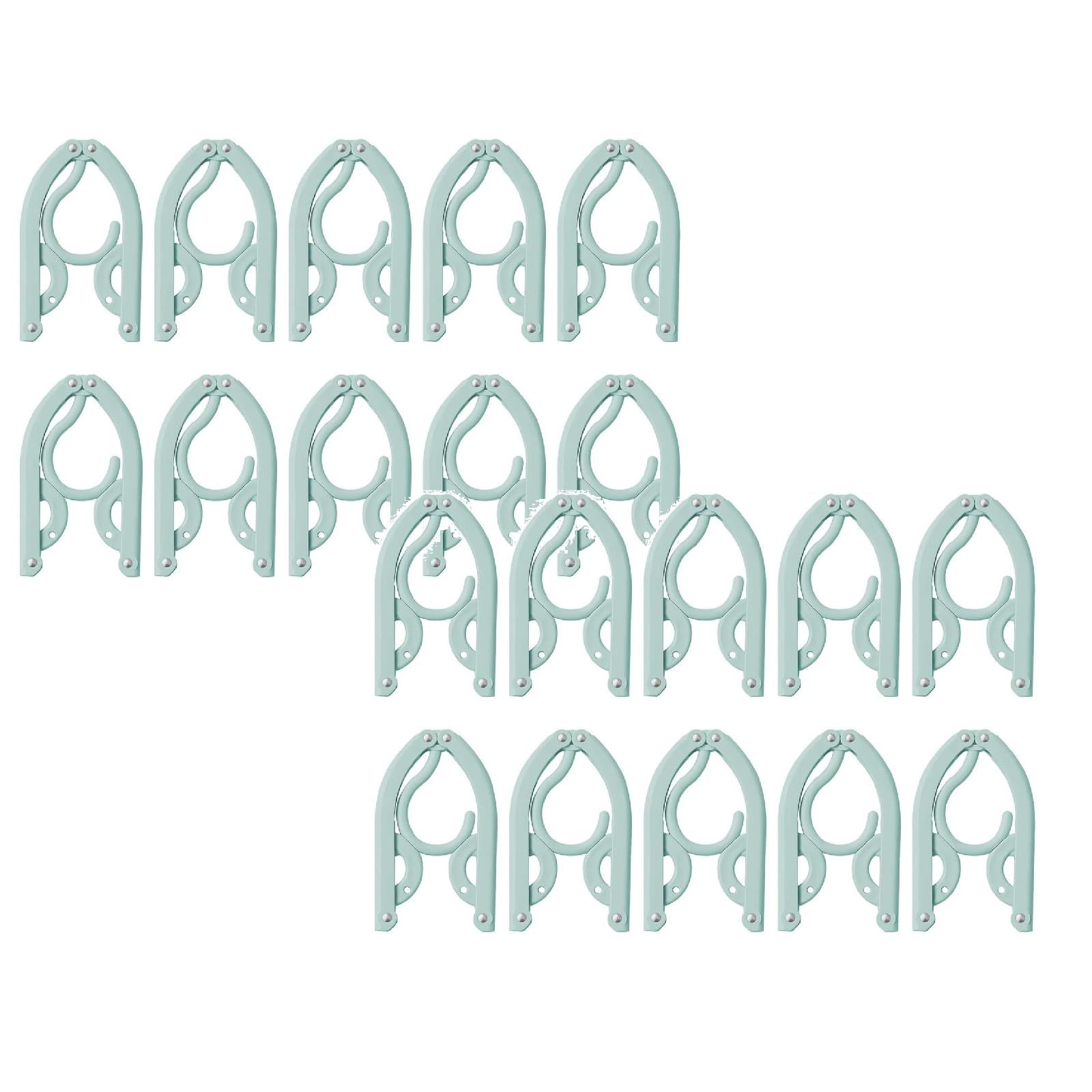 Fixing Clip 10 Pcs Travel Foldable Hangers 2024 Update Portable Plastic ...